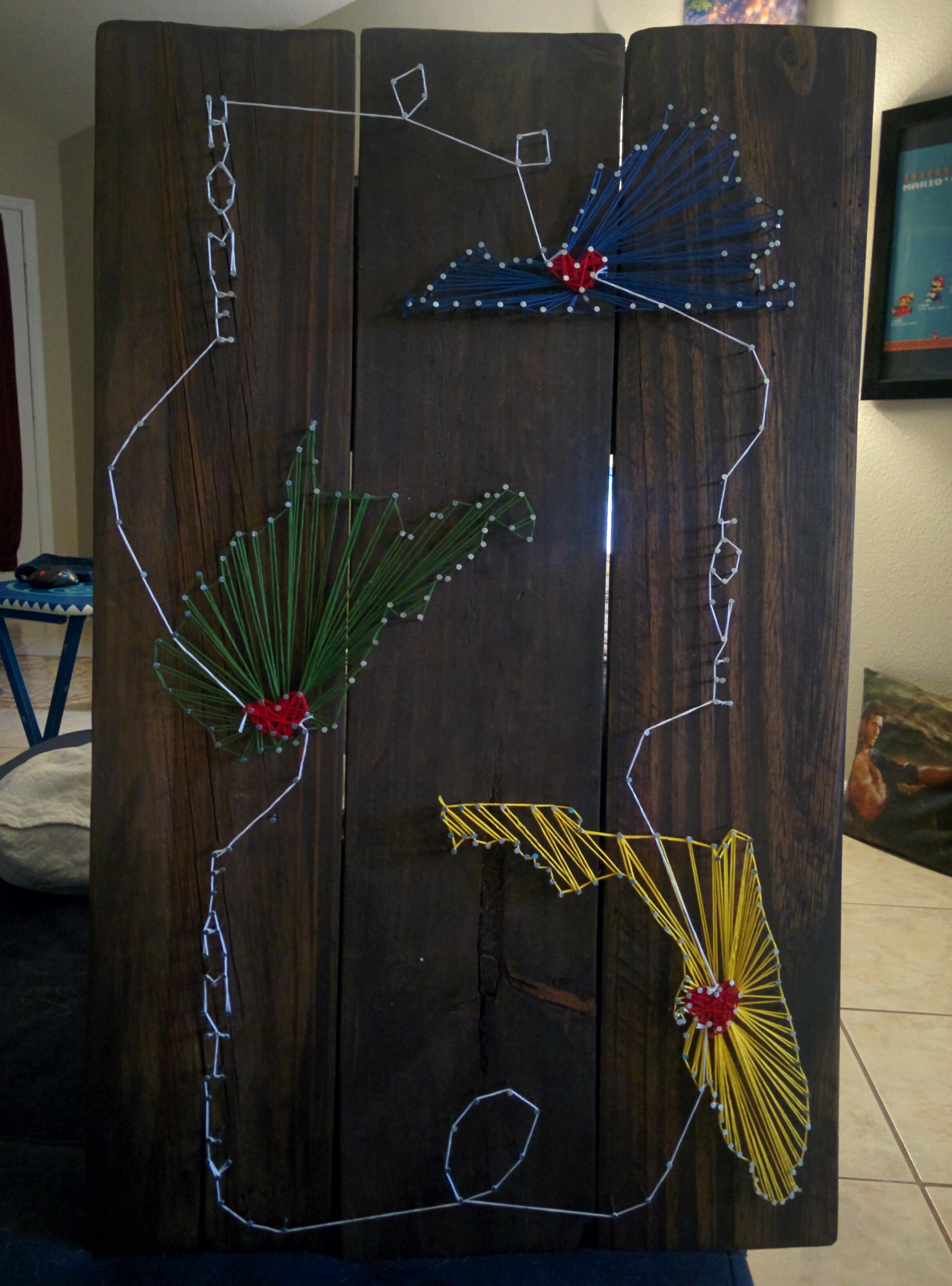 Homemade string art for my in-laws made from old fence wood from our new home | Scrolller
