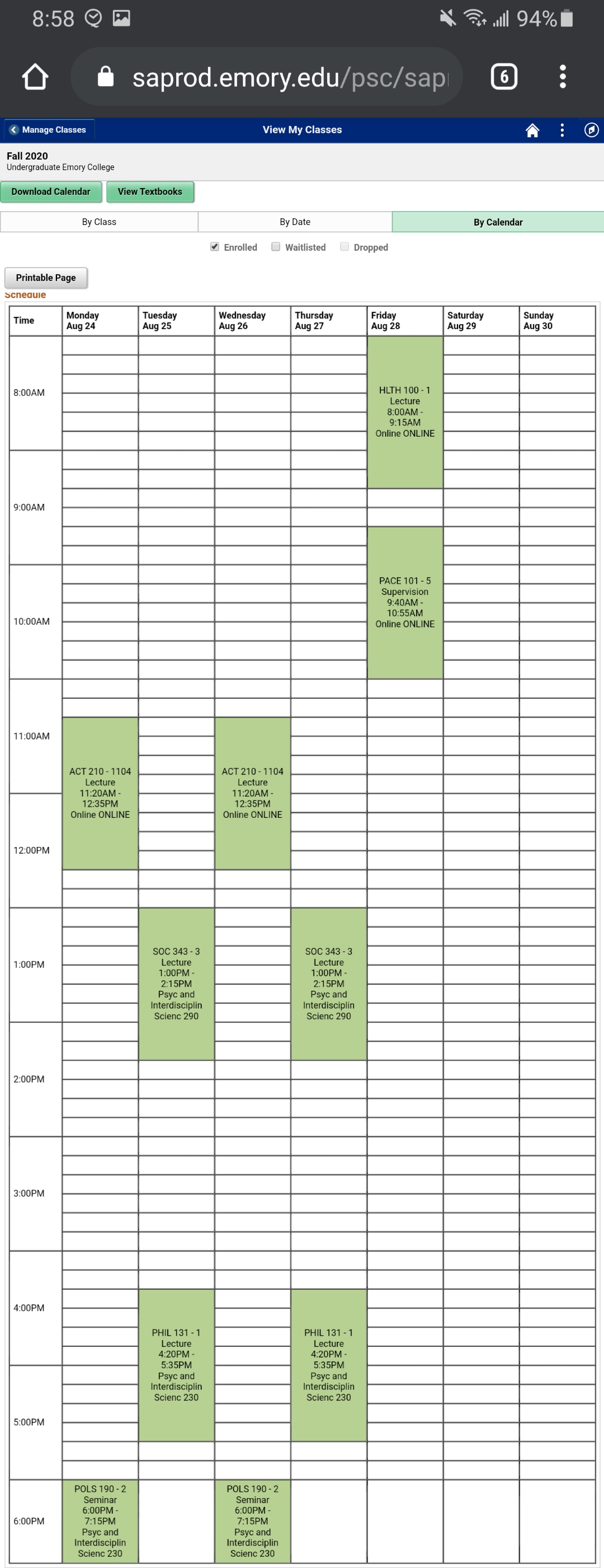 How is this schedule for a first year? | Scrolller