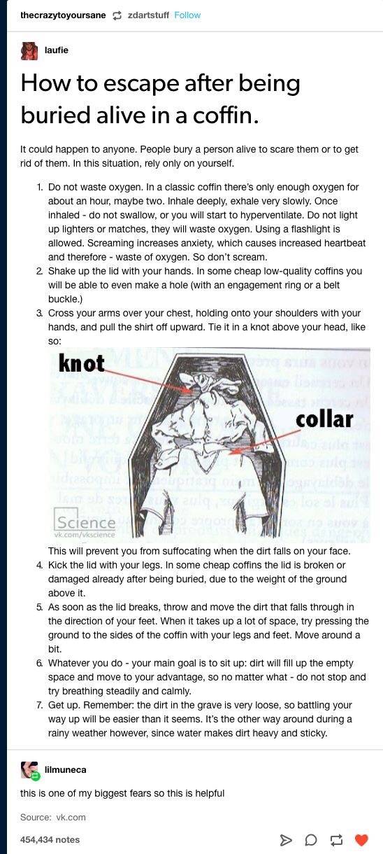 How to survive being buried alive in a coffin | Scrolller