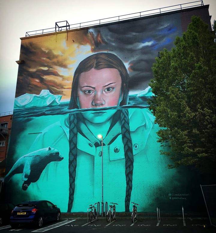 Huge Greta Thunberg mural in Bristol | Scrolller