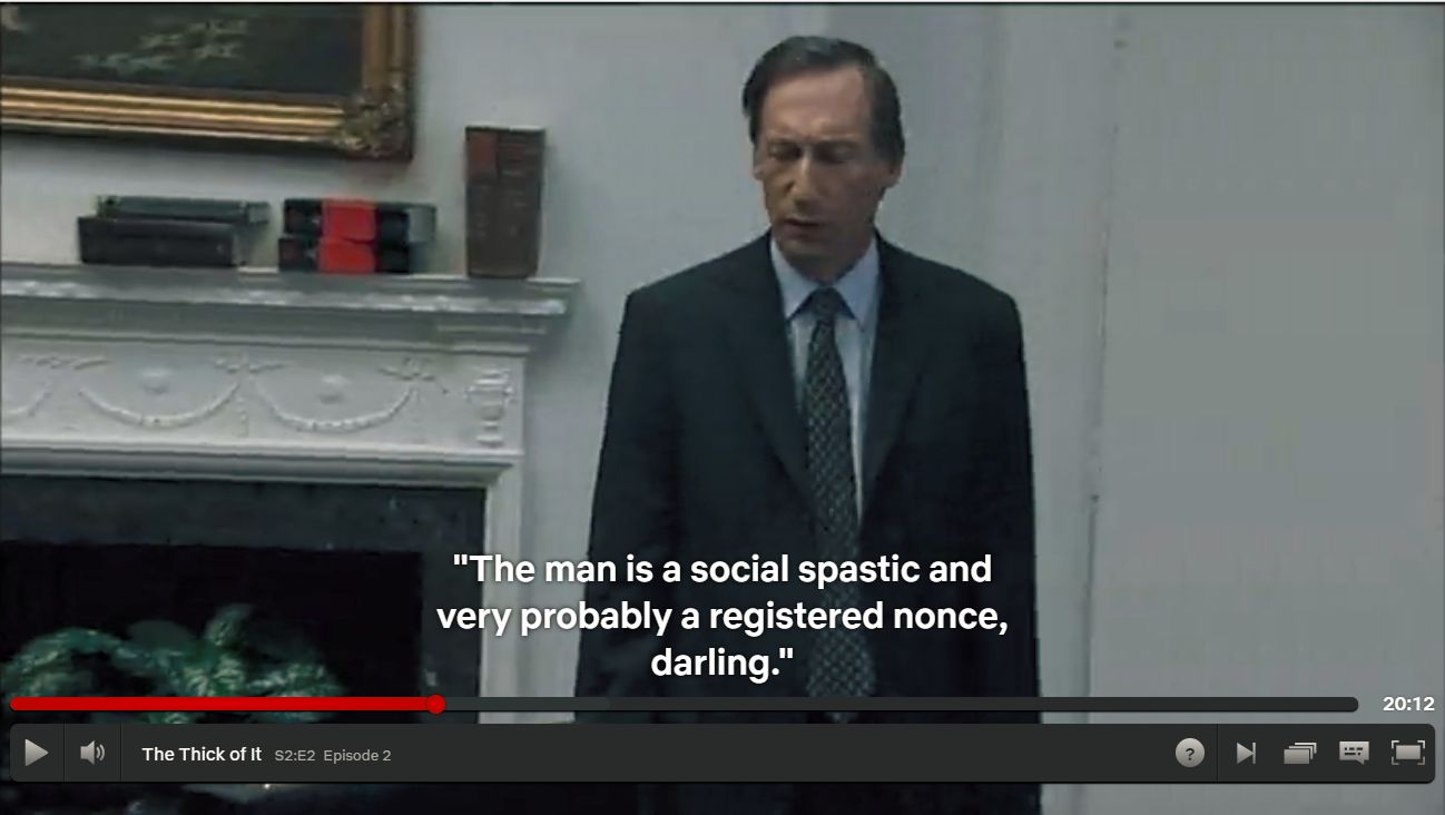 Hugh Abbot's character being self-aware | Scrolller