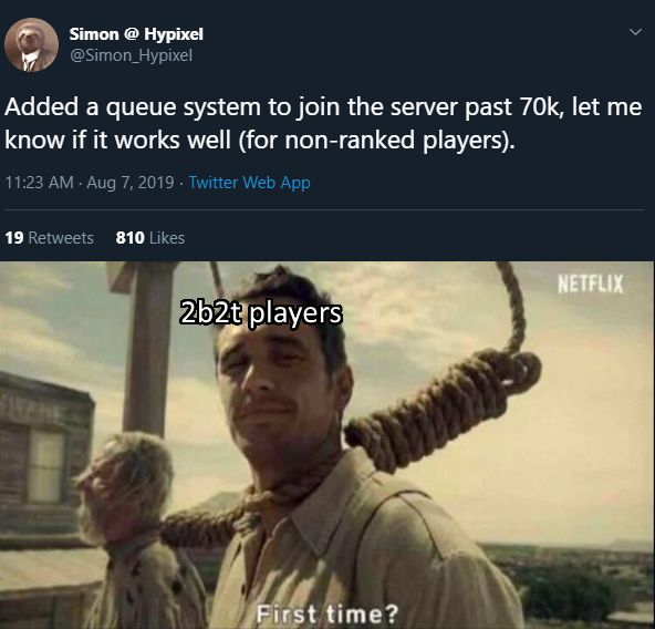 Hypixel has a queue system now | Scrolller