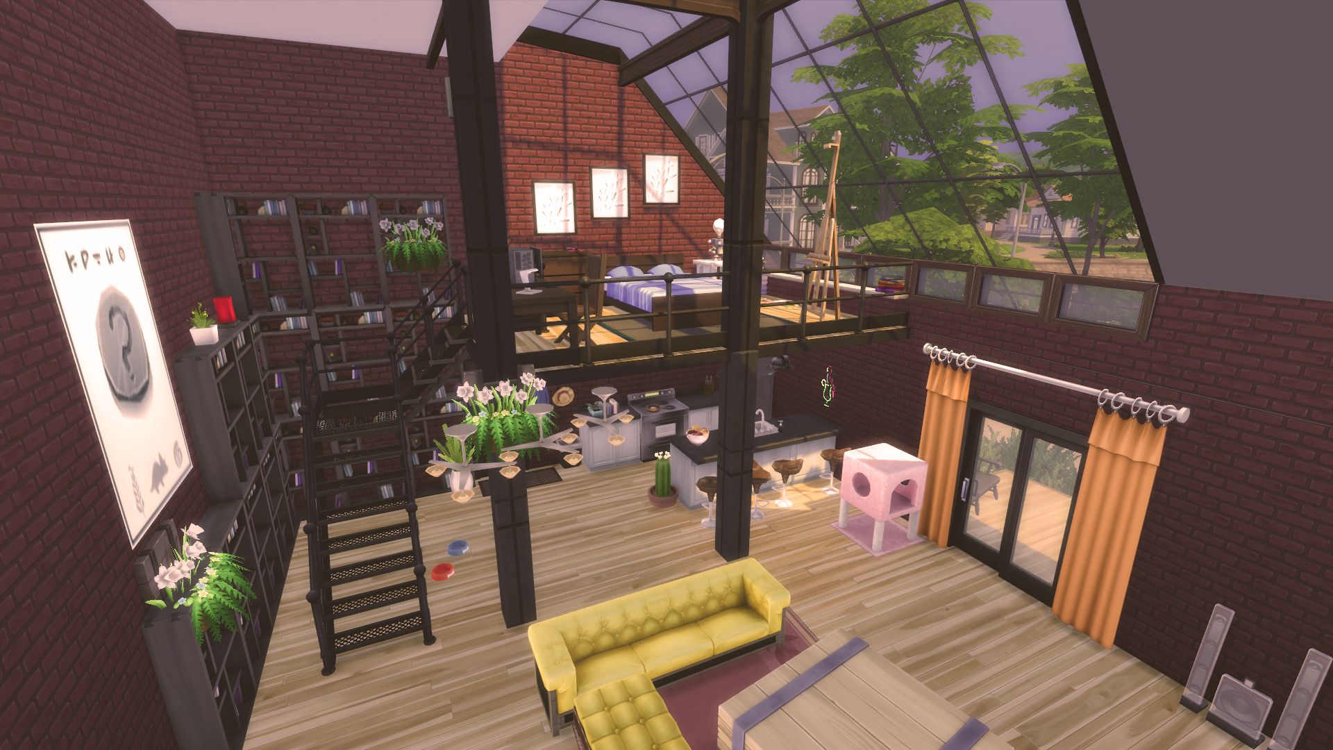 I can't sleep so I made the Paralives loft in TS4 | Scrolller