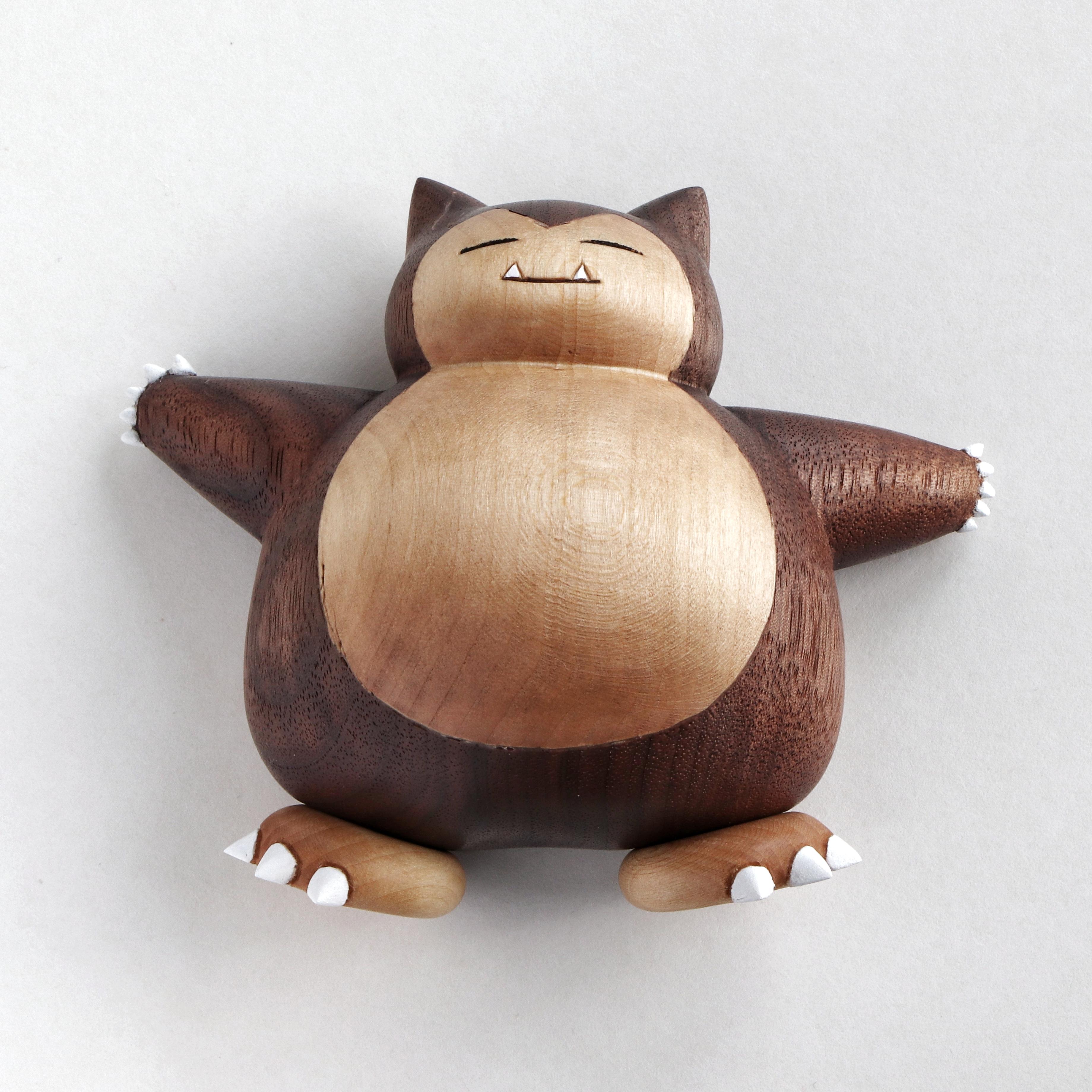 I carved a wooden Snorlax! | Scrolller
