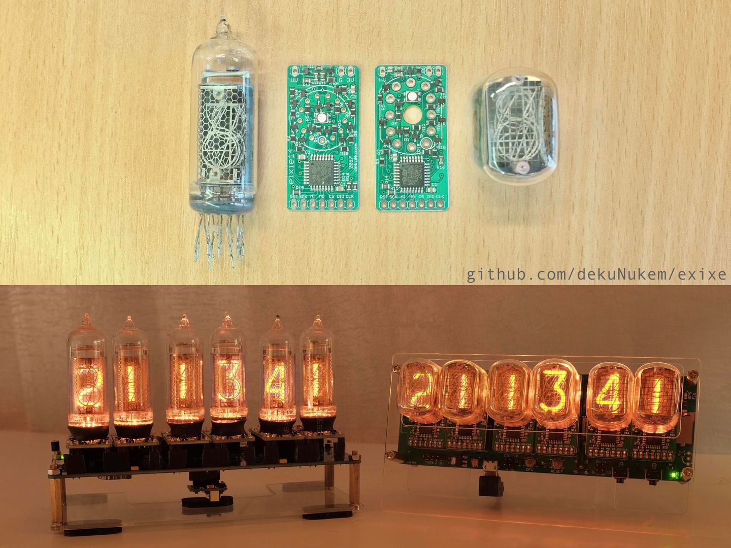 I designed an open-source Nixie tube driver module, to make such ...