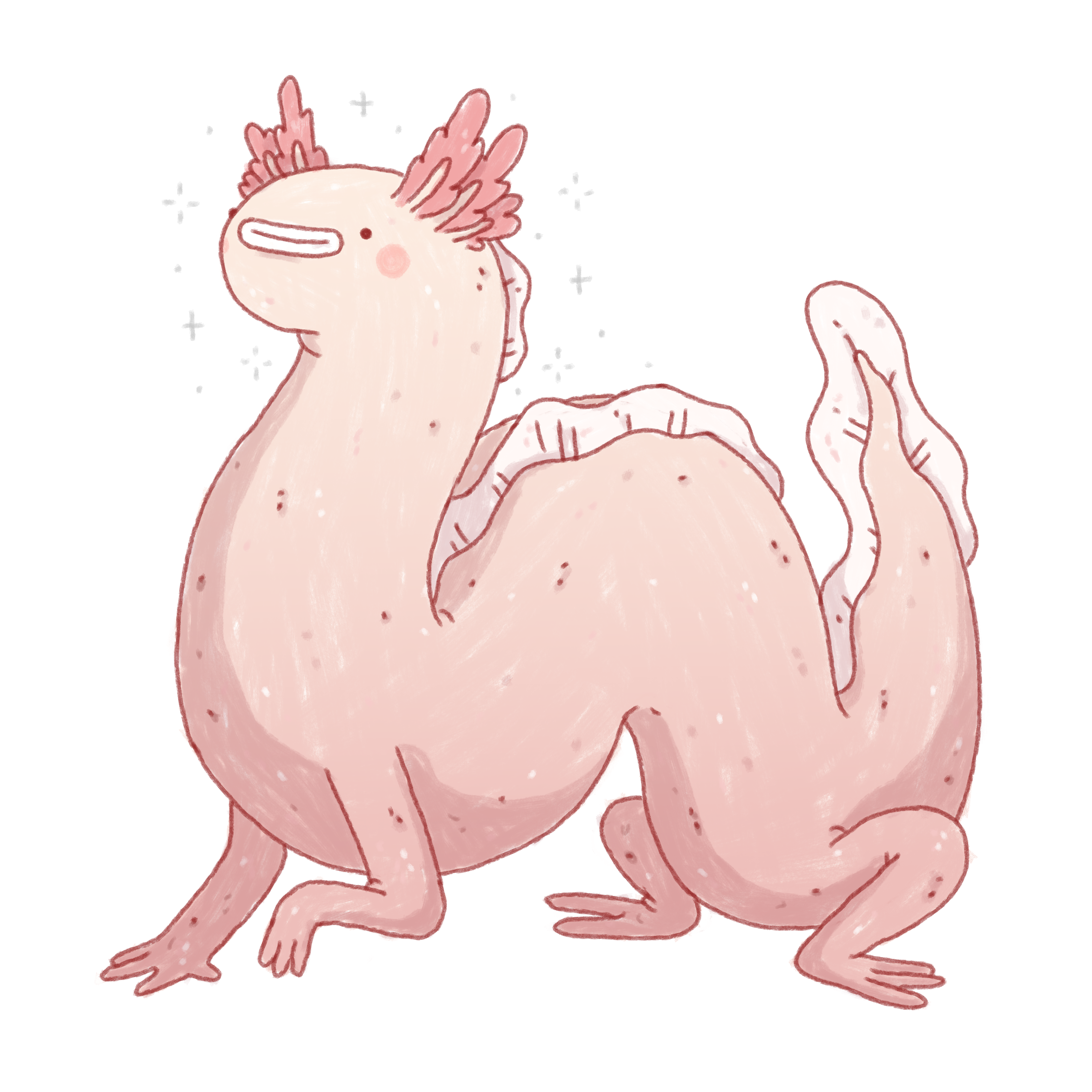 i drew another axolotlish boi! | Scrolller