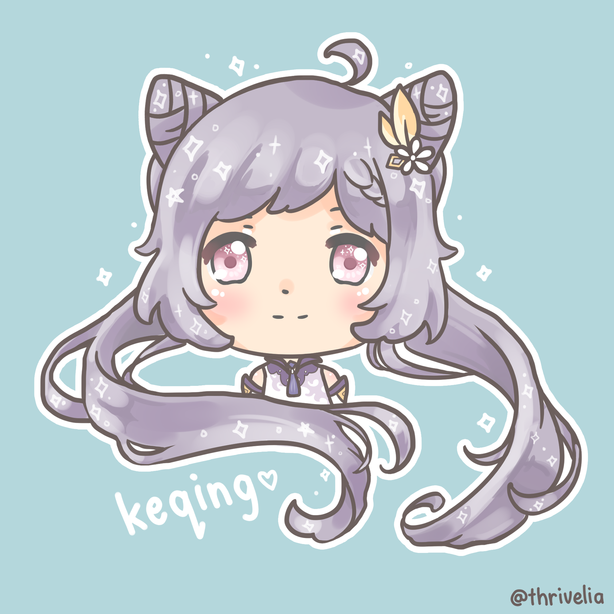 i drew chibi keqing 💕 | Scrolller
