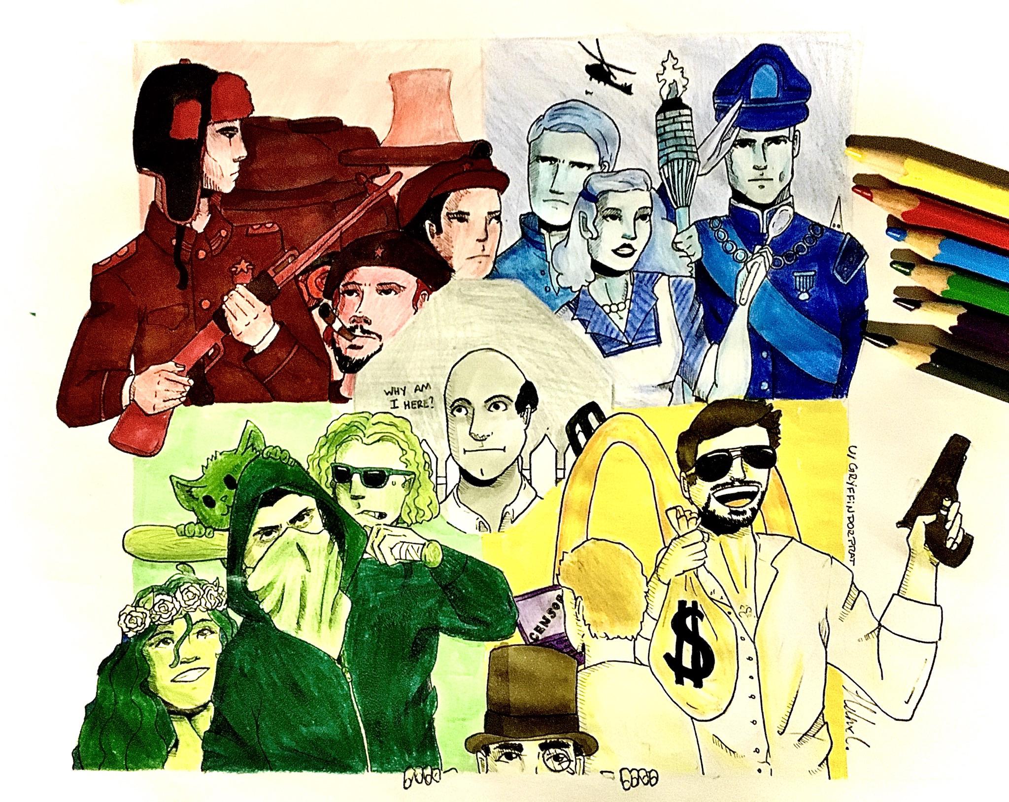 I drew each quadrants stereotypes because I’m not as funny as I wish I was. | Scrolller