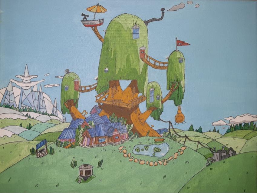 I drew Finn and Jake's treehouse! | Scrolller
