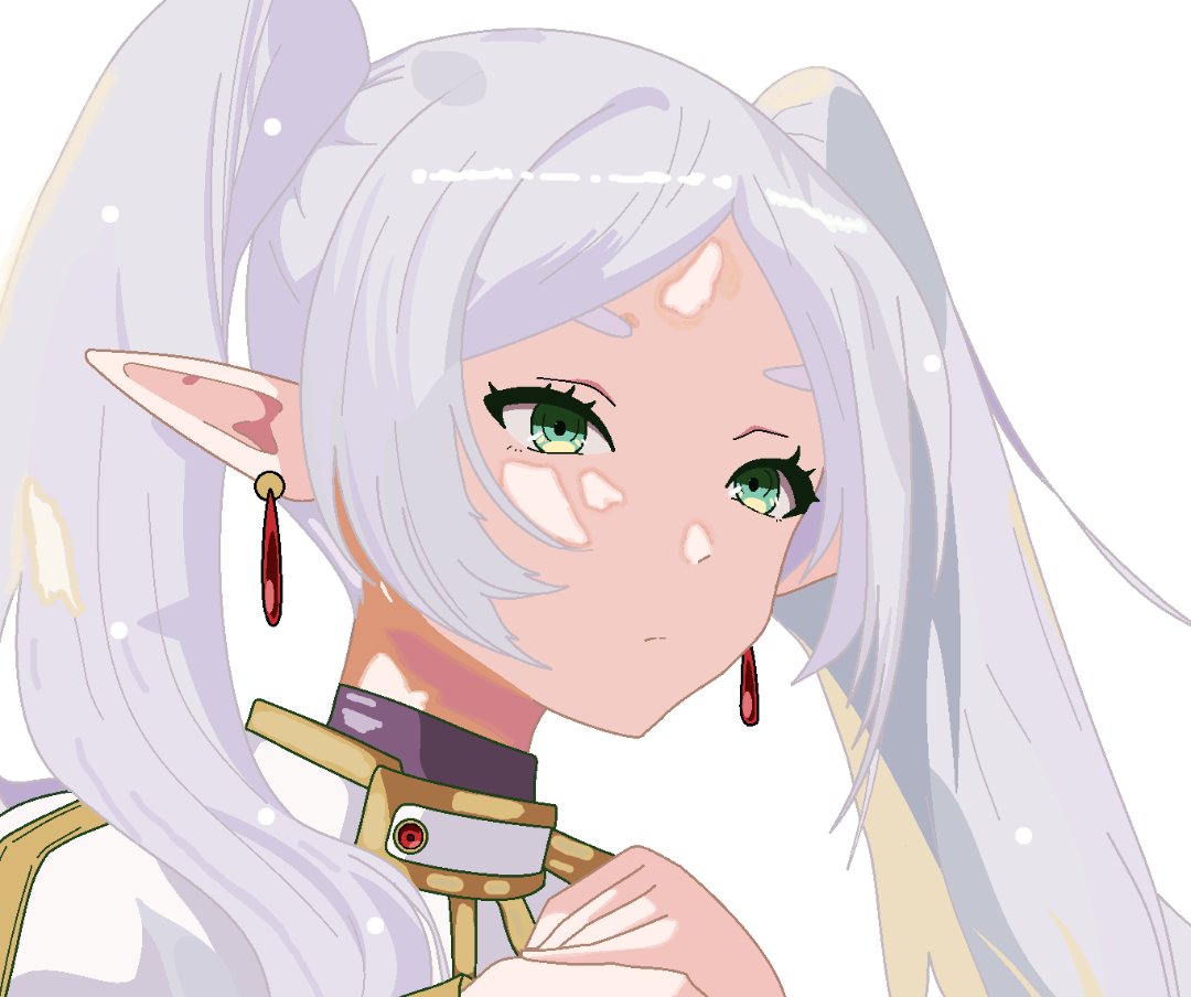 I drew frieren by mouse on ms paint | Scrolller