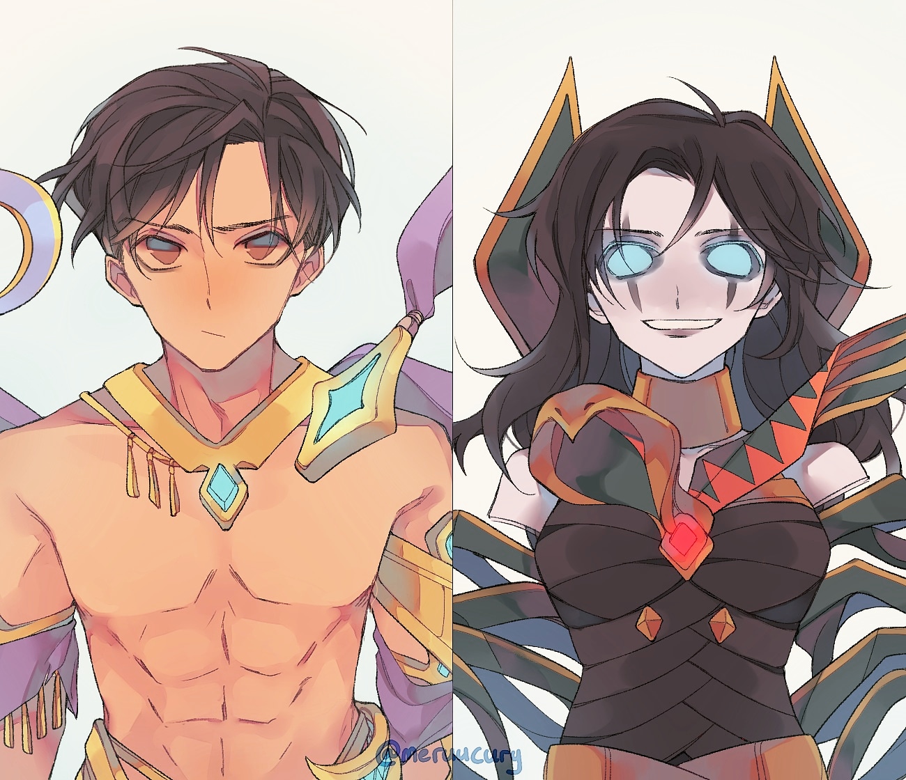 I drew genderbend Esmeralda & Khufra | Scrolller