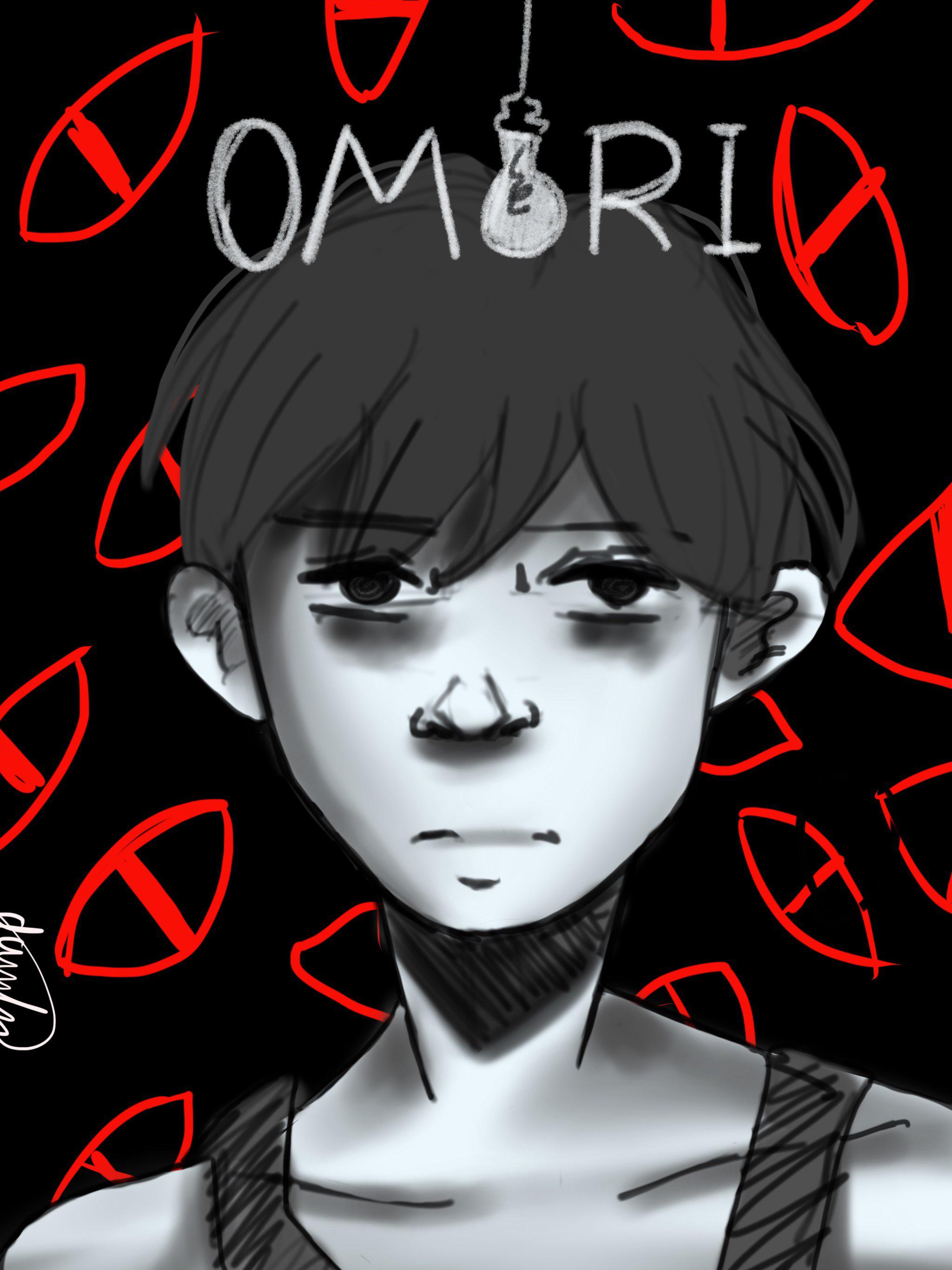 I drew omori in black space | Scrolller