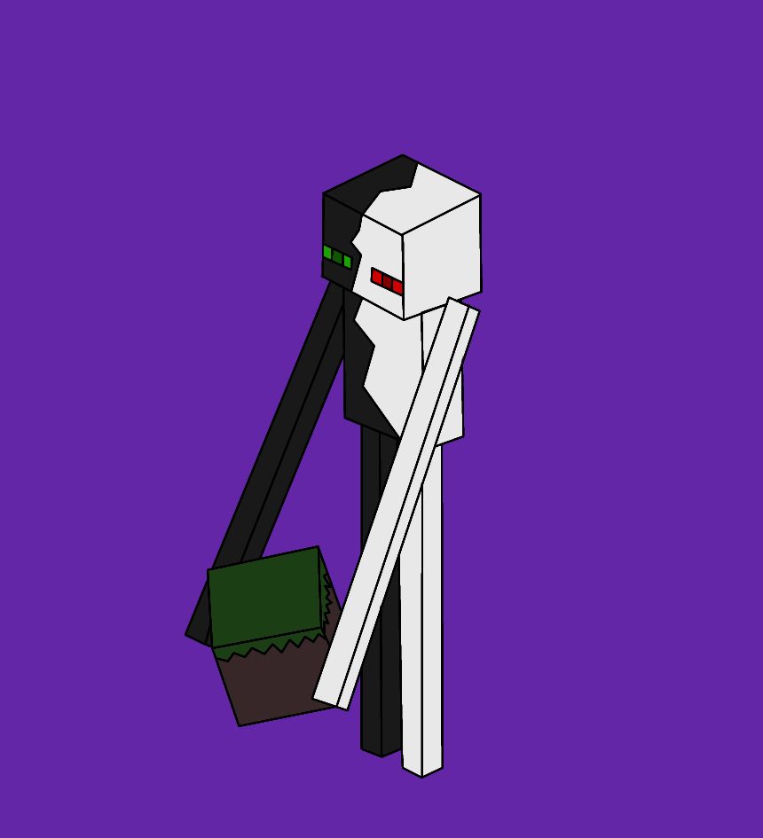 I drew ranboo in traditional enderman style. Bad fanart go brrr. | Scrolller