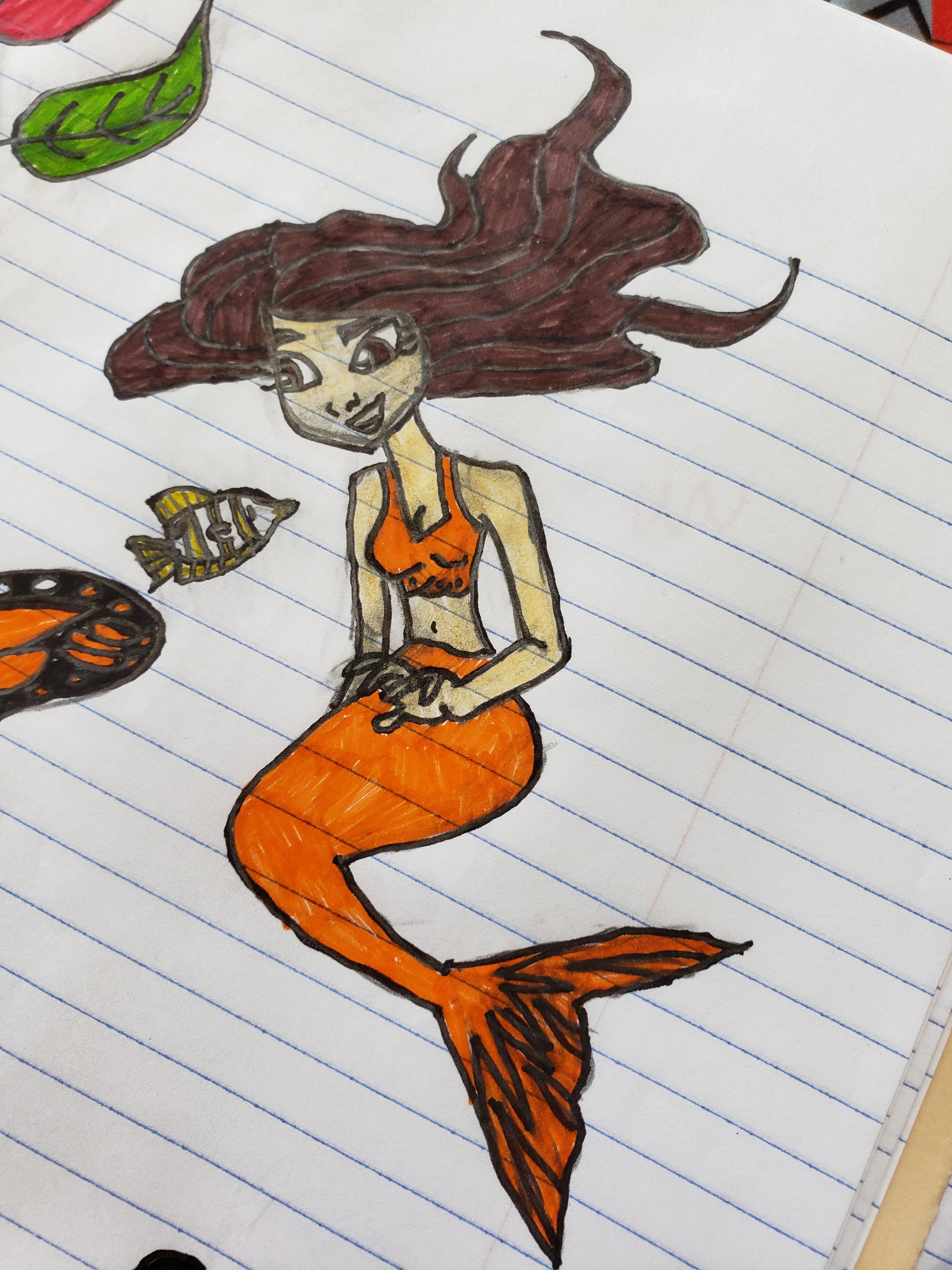 I drew this a week ago, it's Cleo from H20:Just Add Water. Hope you have a great day. | Scrolller