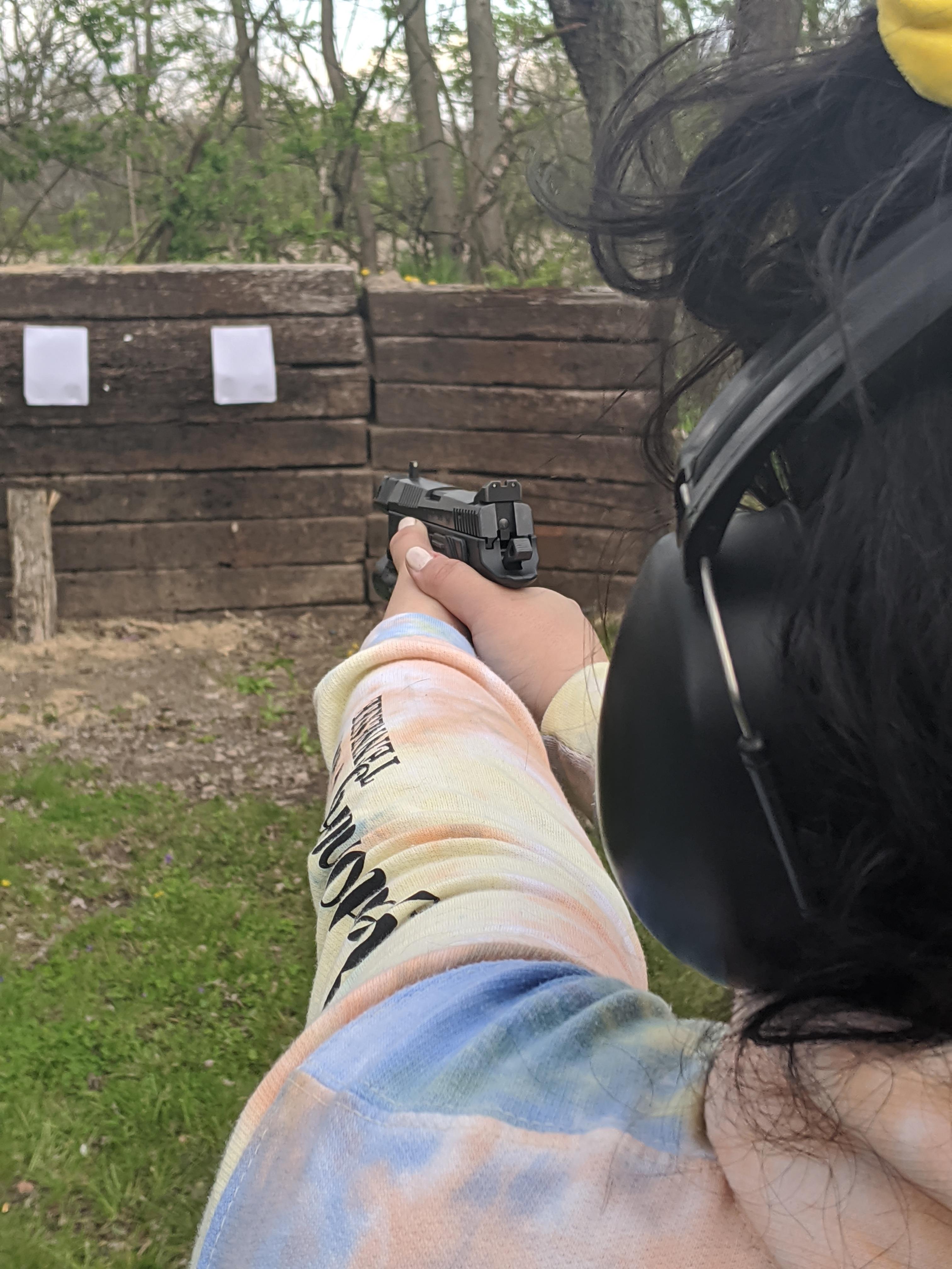 I finally convinced my wife to start shooting. I'm so excited that she gets to start with a CZ ...