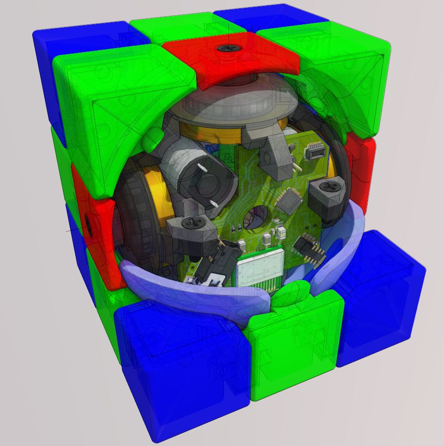 I finally finished the model and PCB design for my self-solving Rubik's Cube. | Scrolller