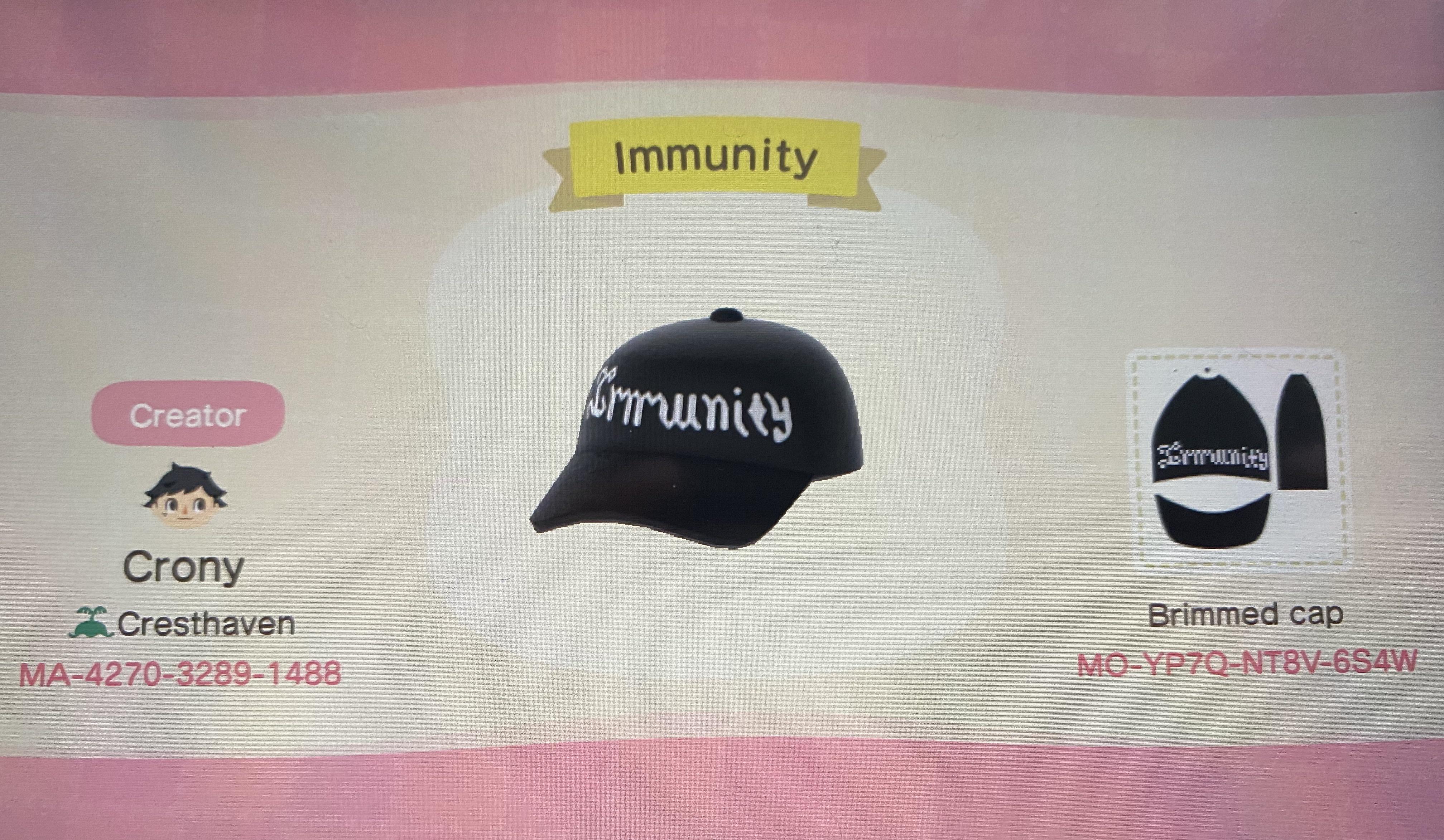 I finally got the Able Sisters, so here’s my Immunity tour hat design | Scrolller