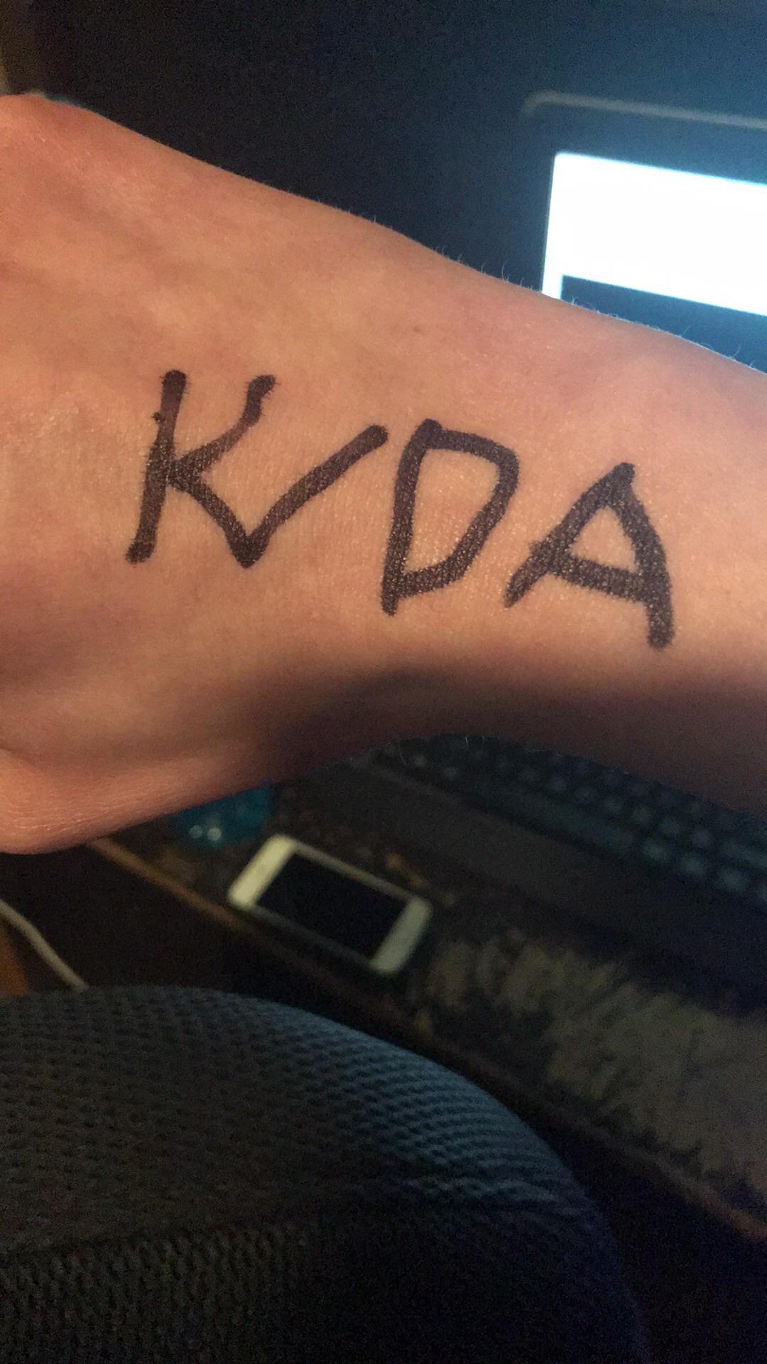 I gave myself a K/DA tattoo with a permanent marker | Scrolller