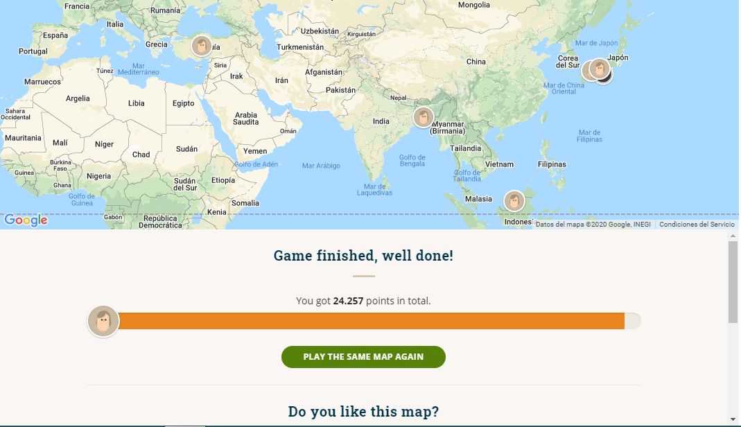 I got a full Asian round on A Diverse World (counting Turkey as Asia) | Scrolller
