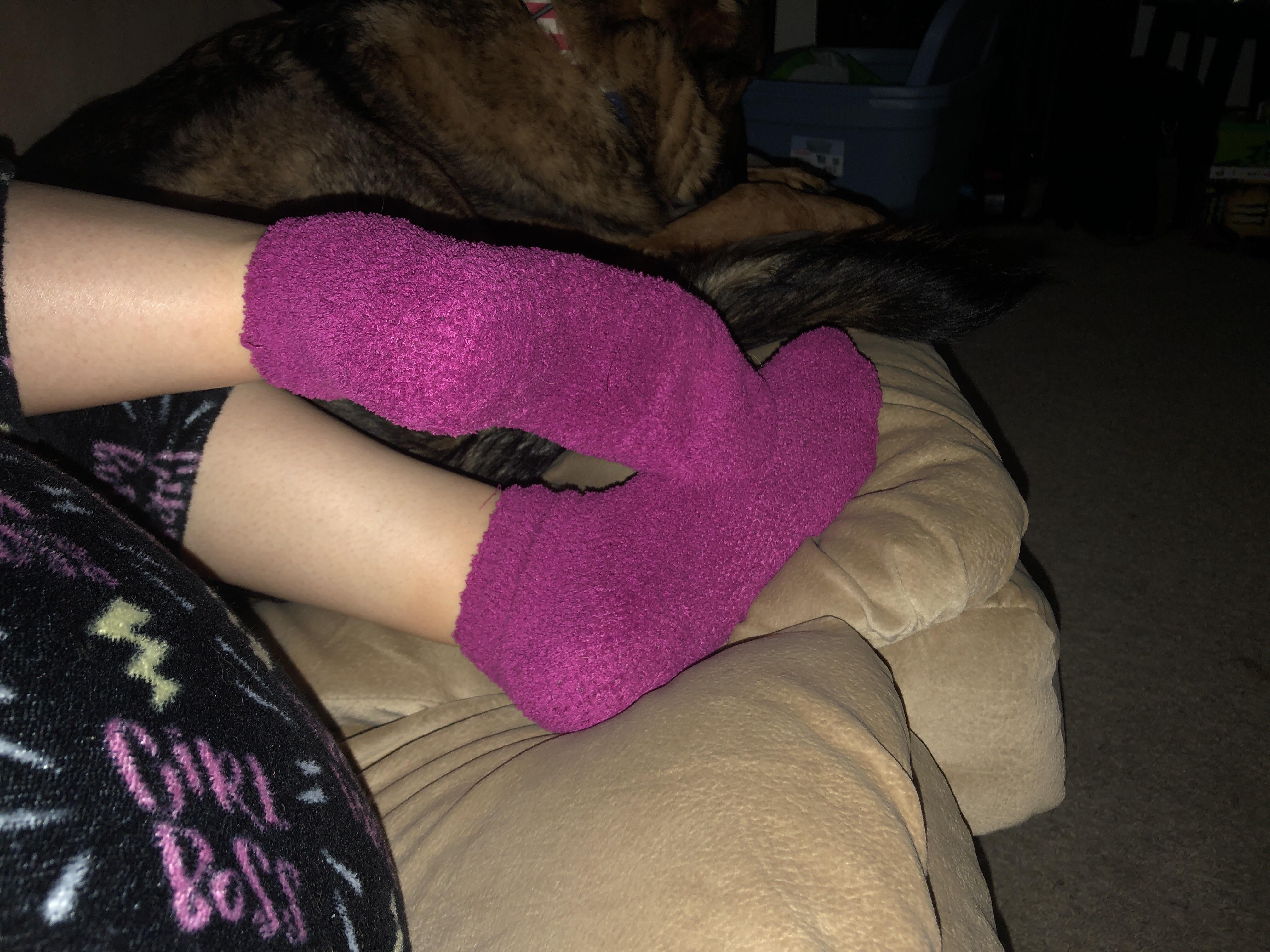 Fuzzy sock really hold in the foot sweat. Pricing starts at $12! | Scrolller