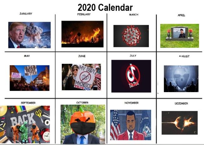 I have revamped the 2020 disaster calendar | Scrolller