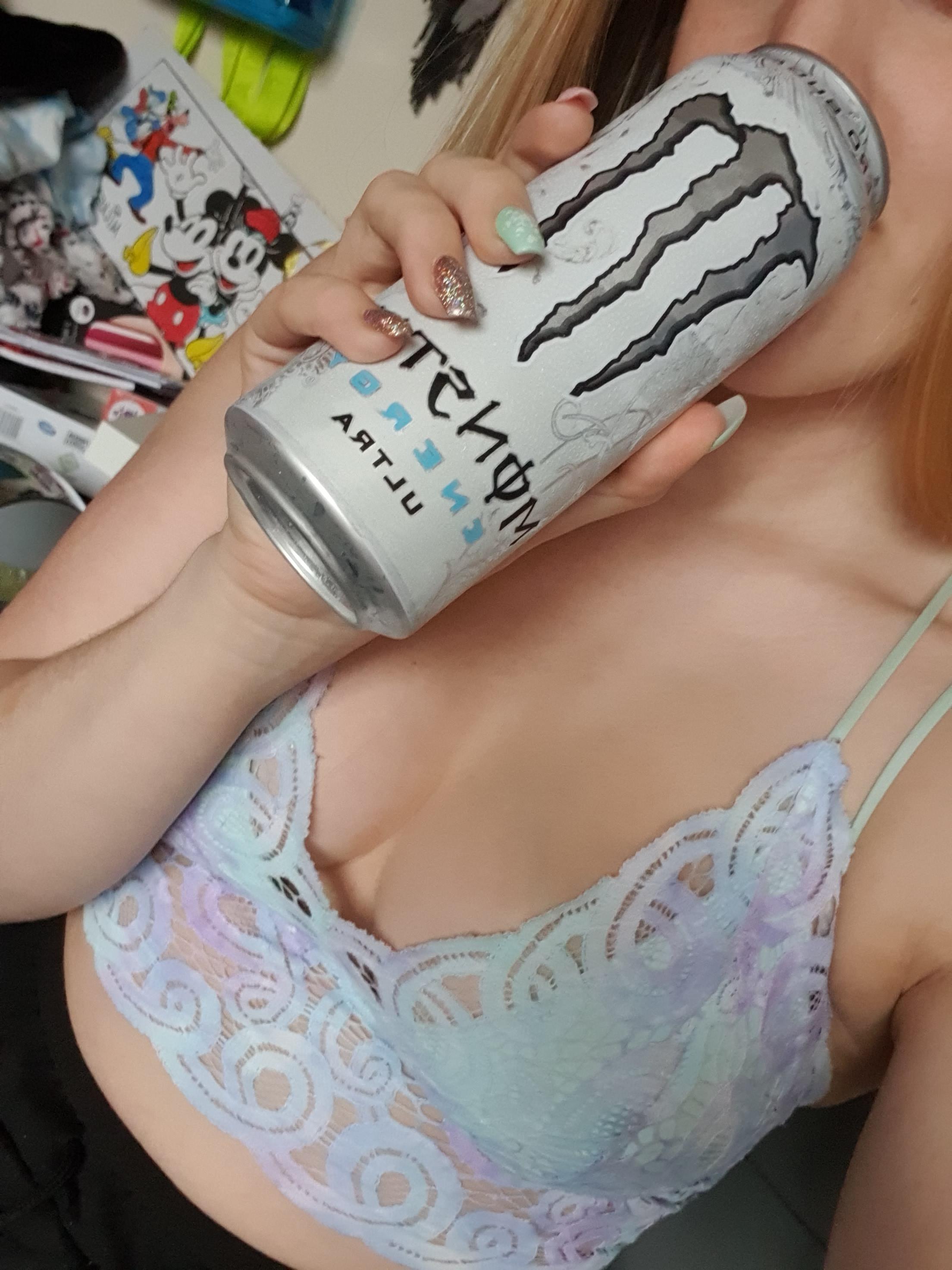 I lose count o[f] how many energy drinks I go through a day... But at least the gals look good ...