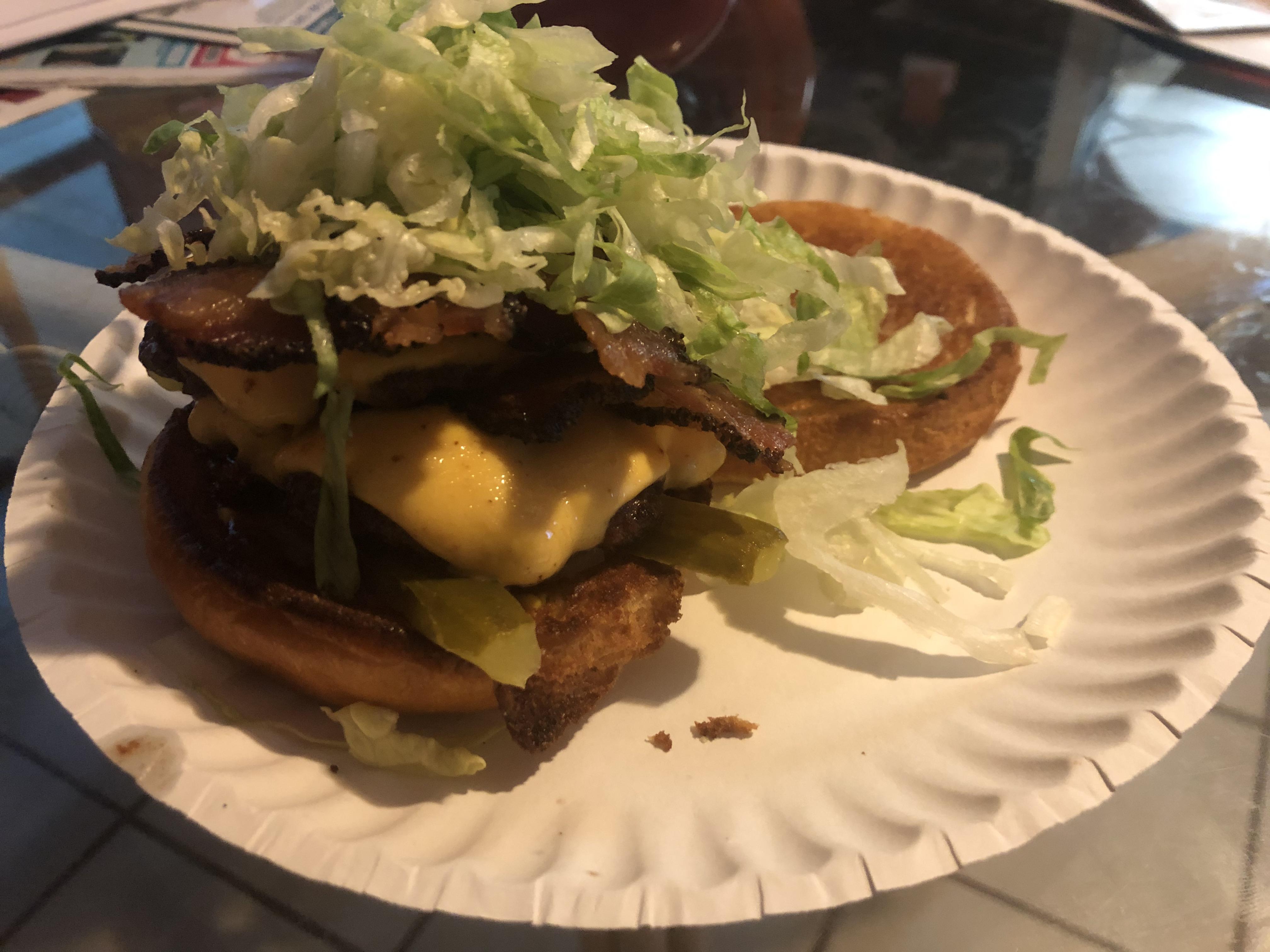I made a double bacon cheeseburger. | Scrolller