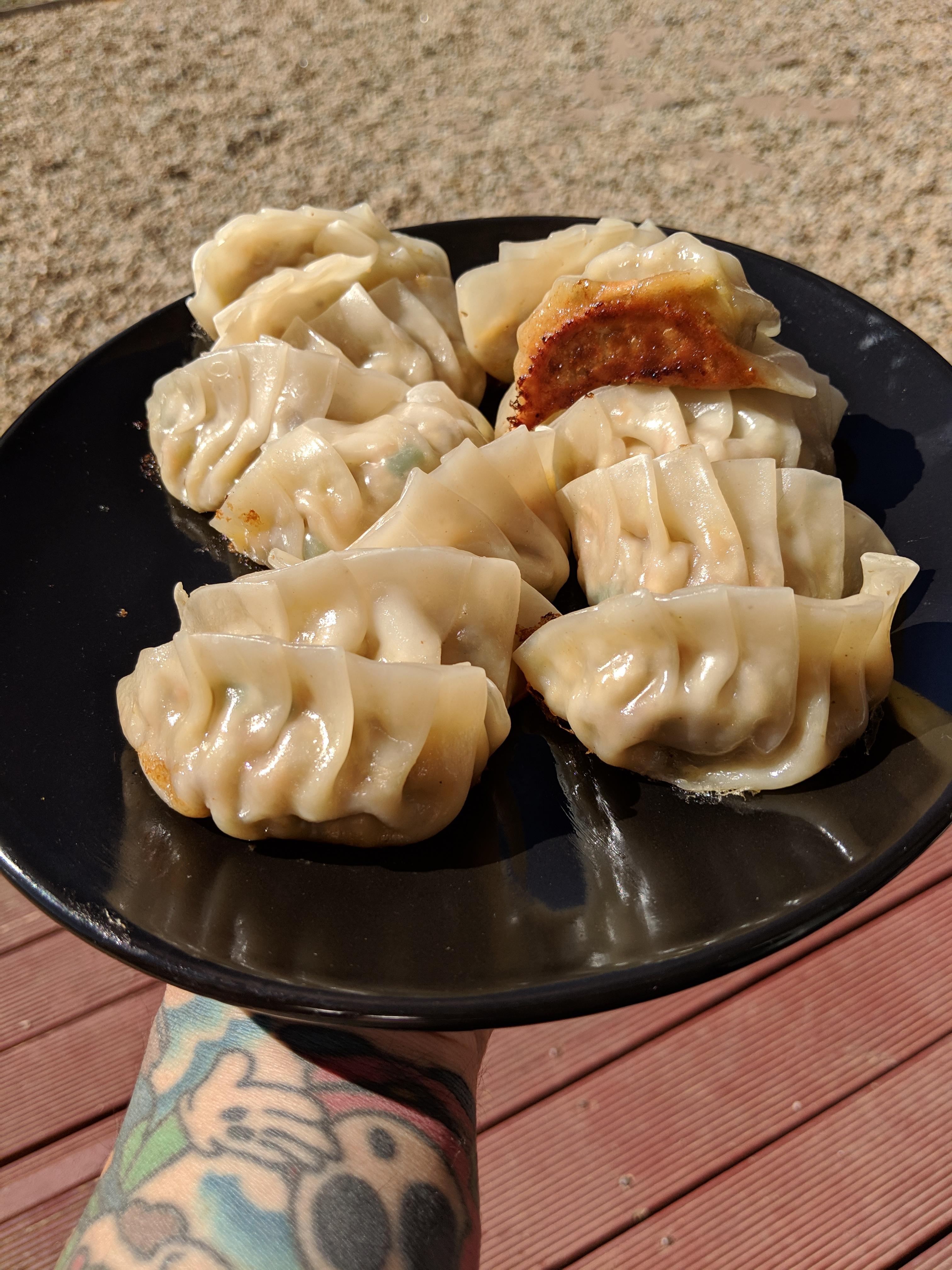 [I made] Gyozas / Potstickers . Filled with mushroom, cabbage, carrot and tofu. | Scrolller
