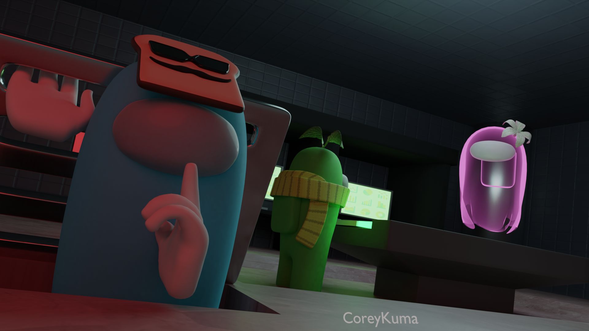 I made some fan art for Among US using Lily's cards for reference! Never trust Toast... | Scrolller