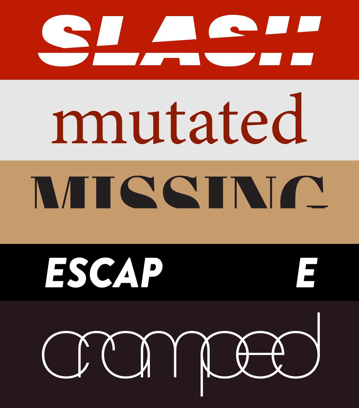 I made some visual representations of words through type | Scrolller