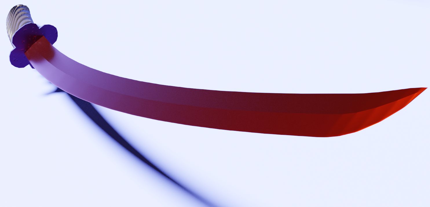 i made this cool red katana (new to modeling) | Scrolller