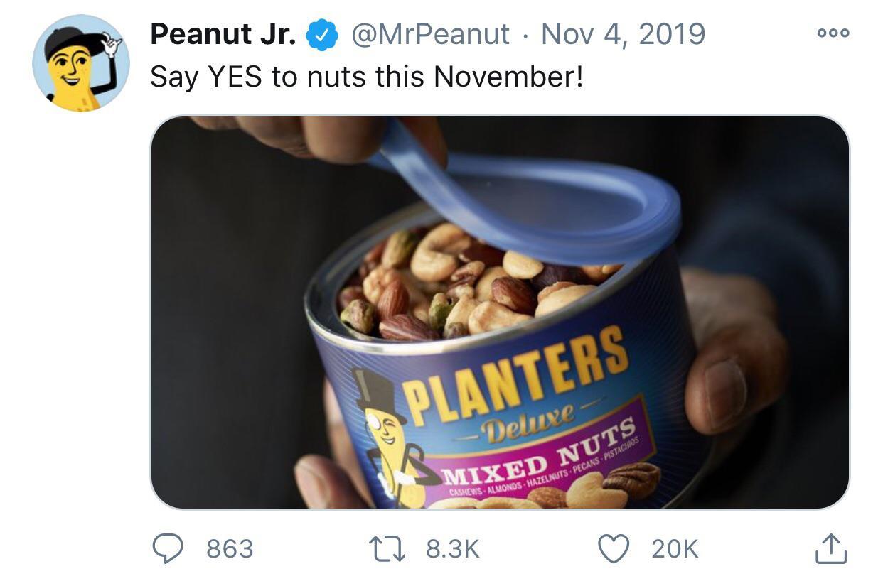 not mr. peanut persuading me to relapse | Scrolller