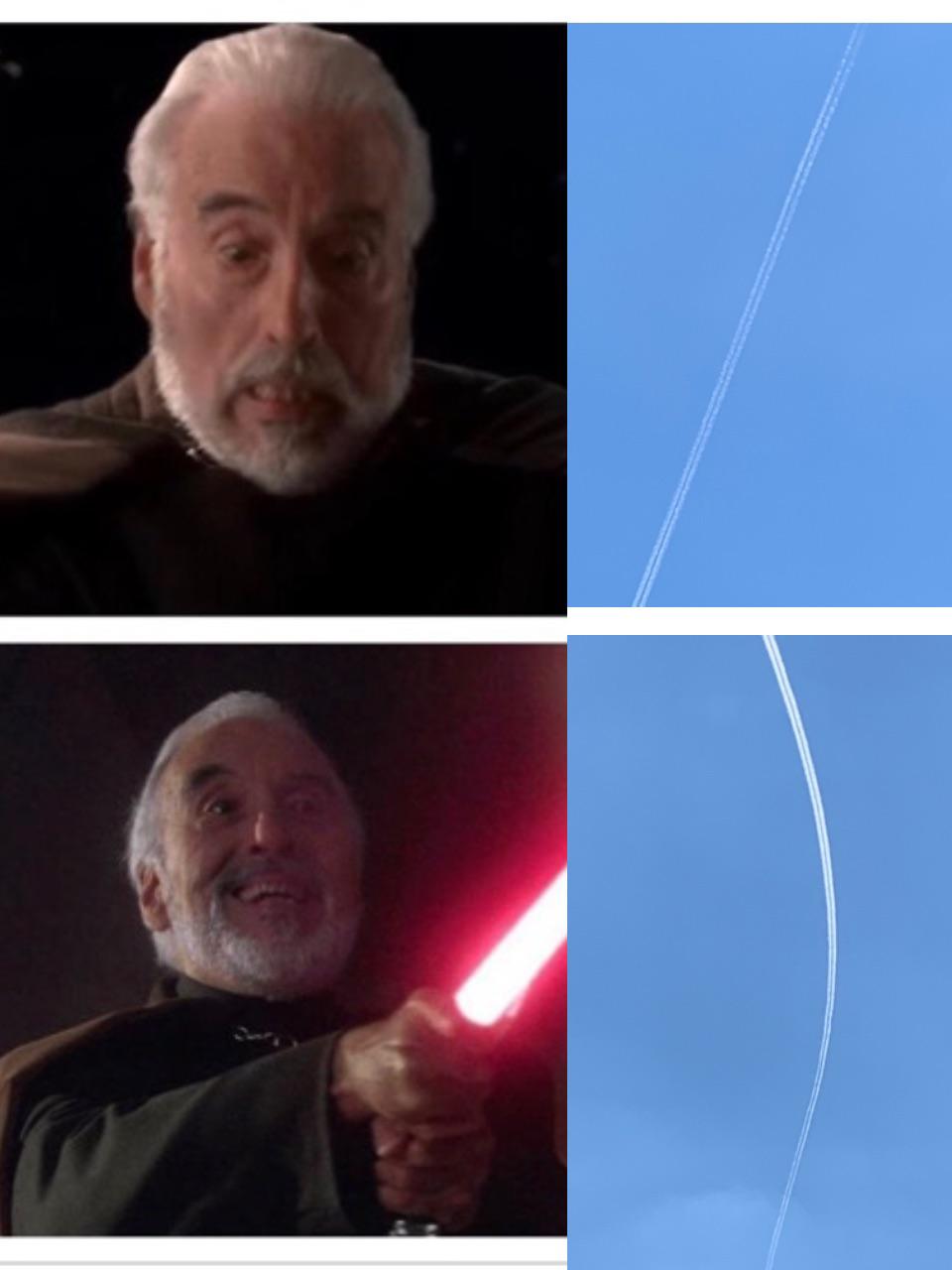 I saw a plane do a curved line and immediately thought of this | Scrolller