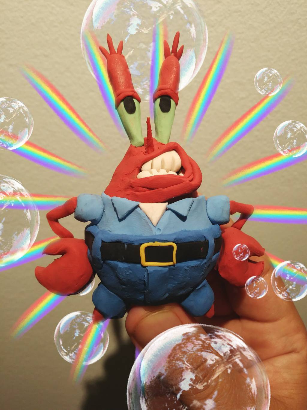 I Sculpted Mr. Krabs out of non hardening modeling clay! Because In these trying times of ...