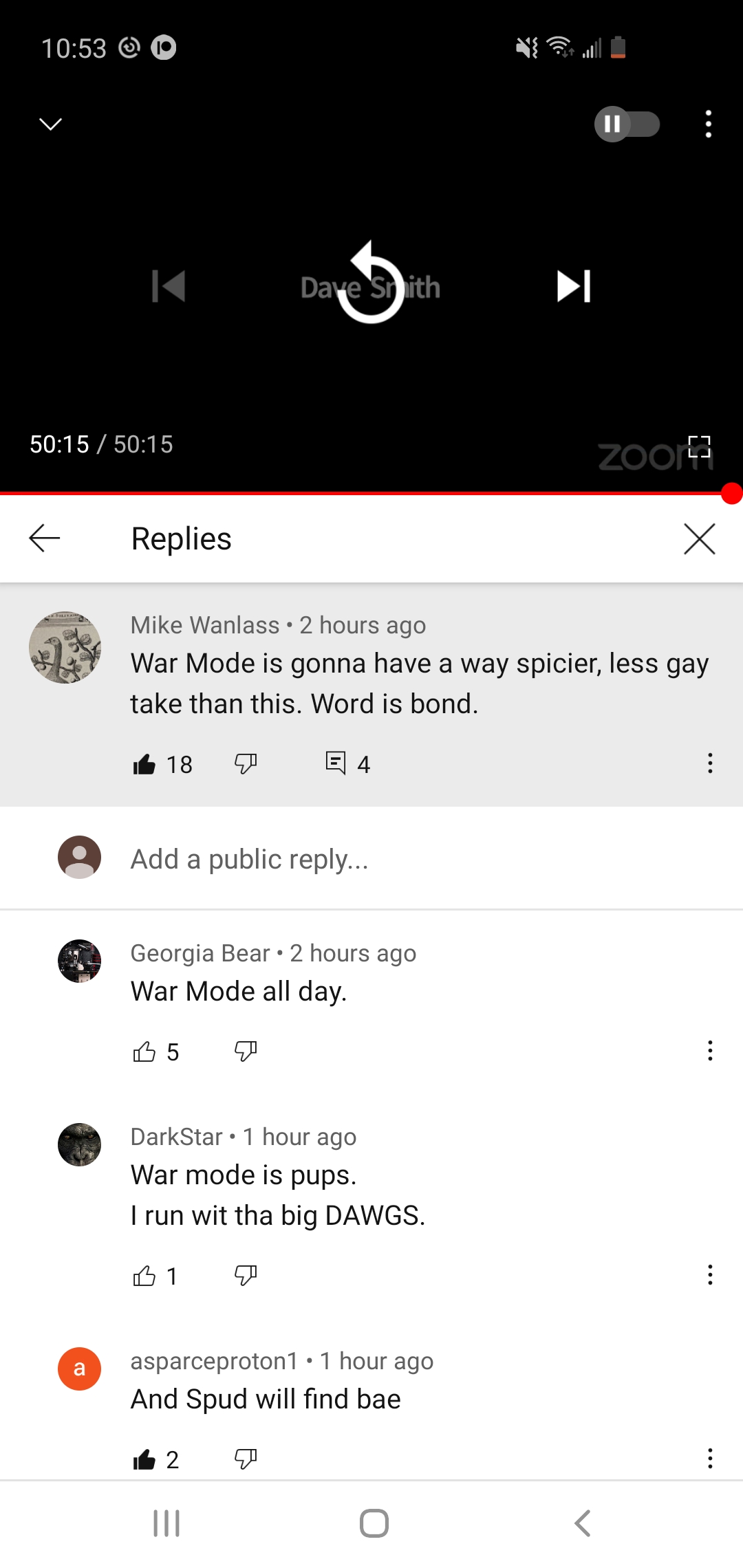 I see you mother fuckers on the Dave Smith livestream comments. Keep up the good work. | Scrolller