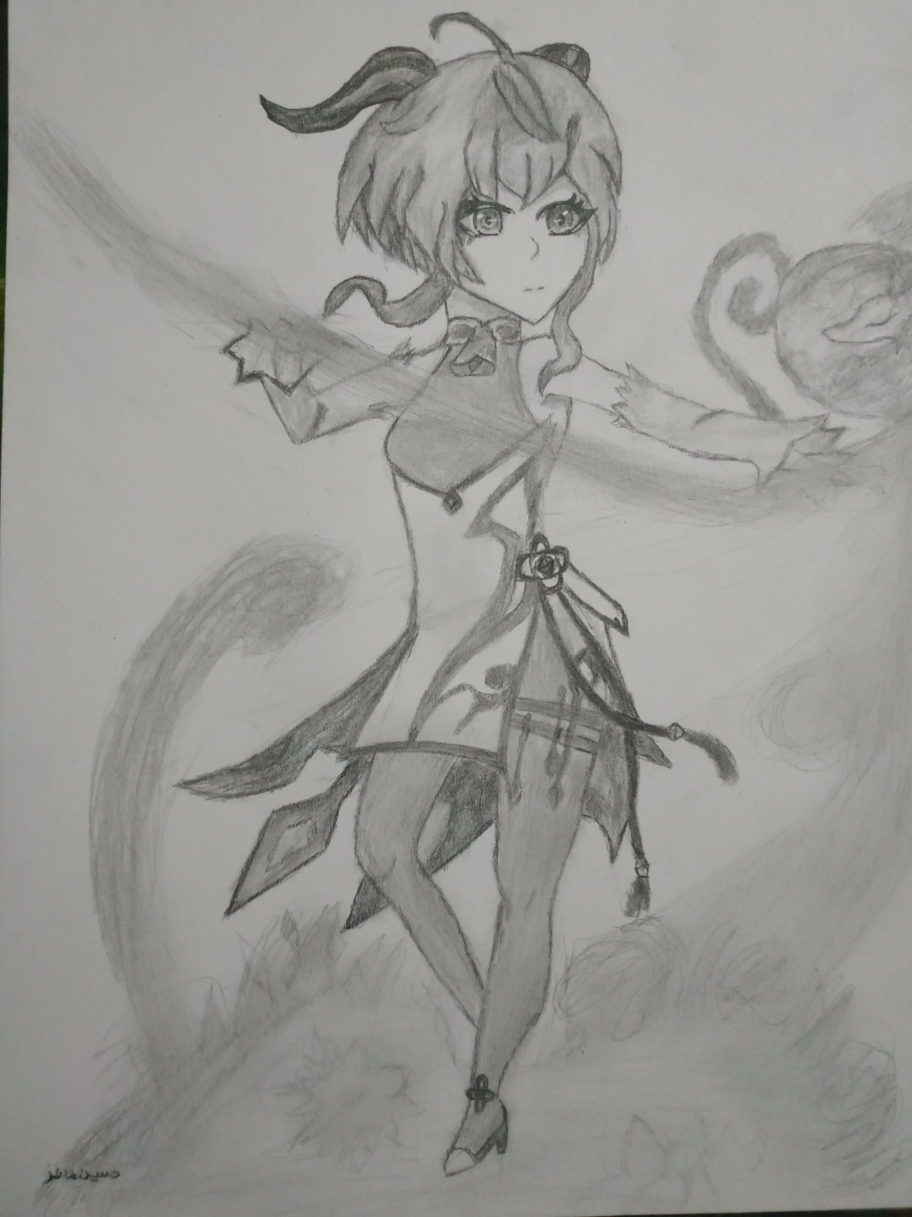 I tried to draw ganyu | Scrolller