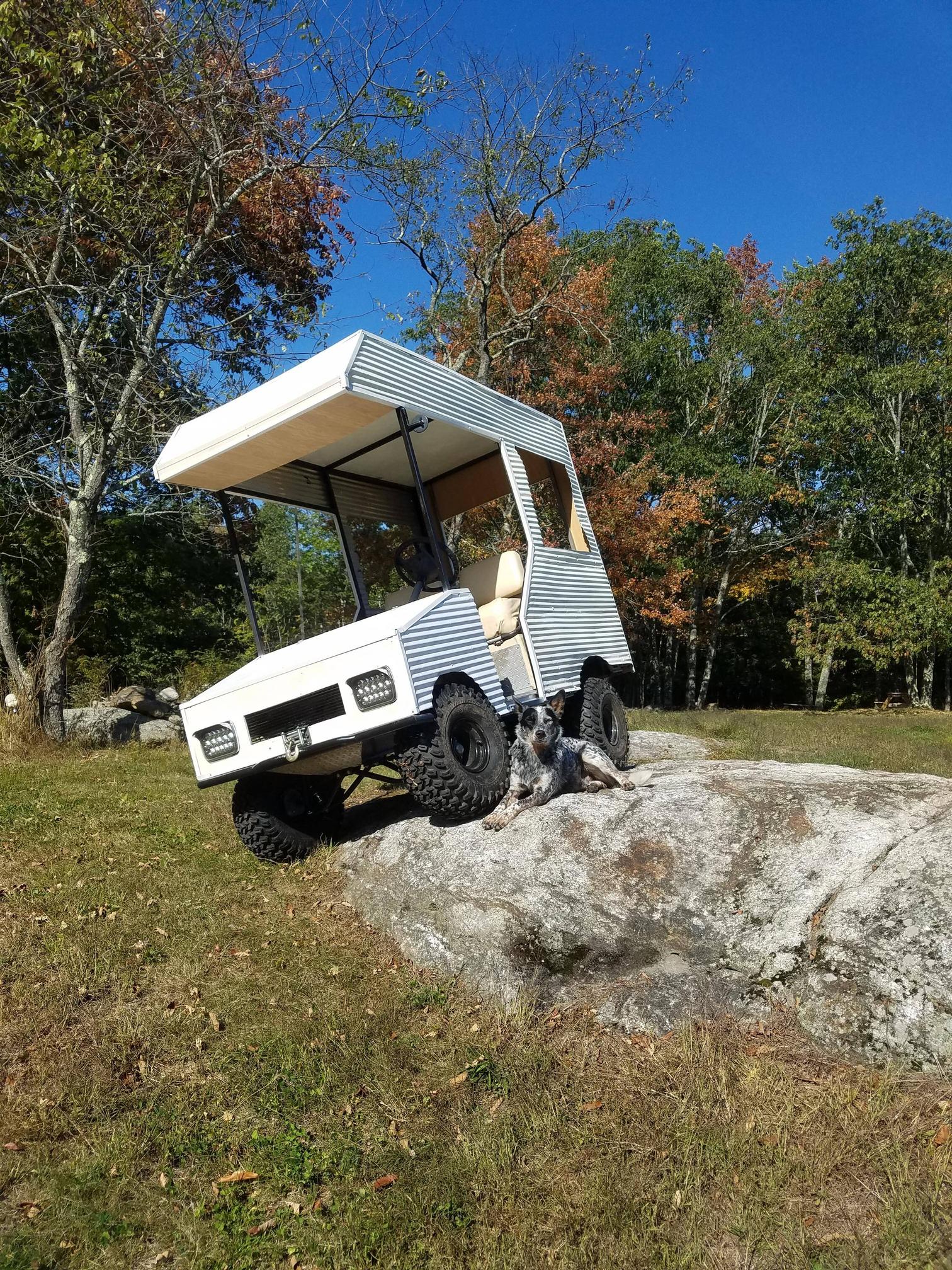 I turned a broken electric golf cart into a lifted 420cc camper! | Scrolller