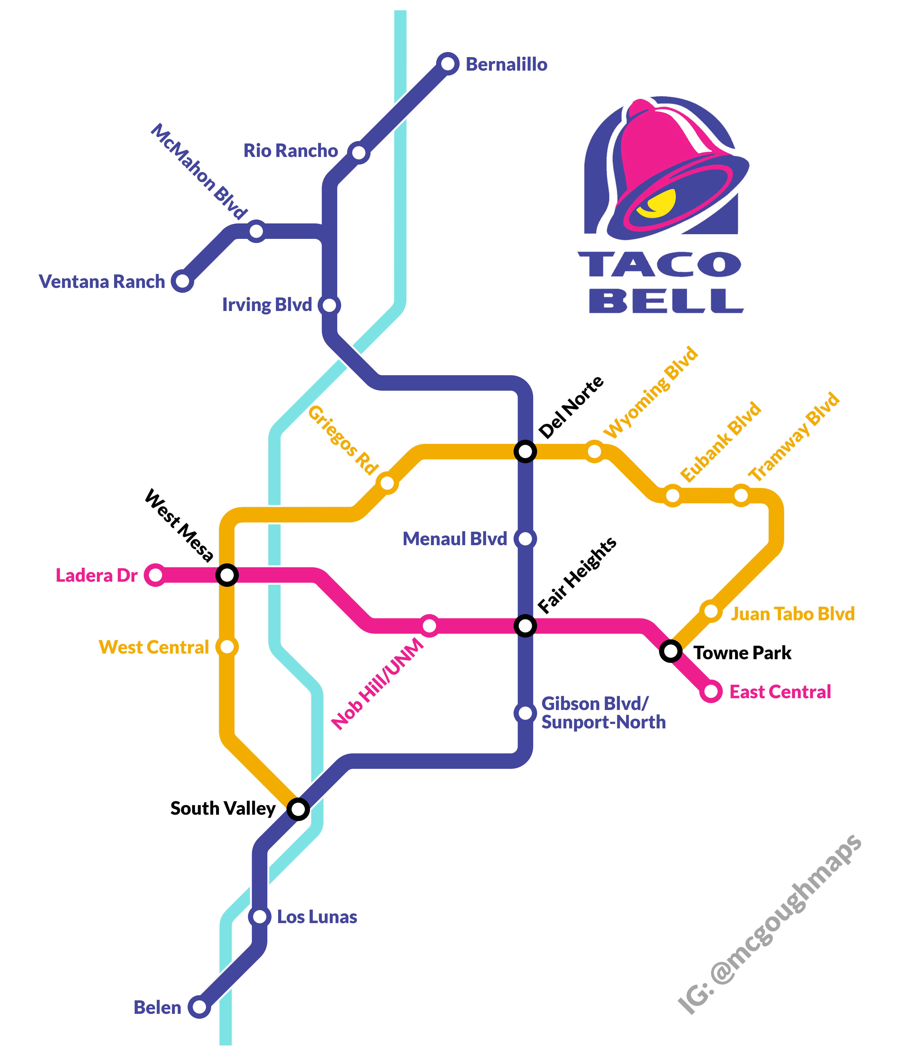 If Taco Bell connected their locations with a regional rail system | Scrolller