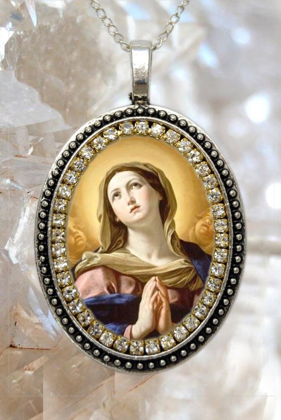Immaculate Conception of Mary, handmade necklace | Scrolller