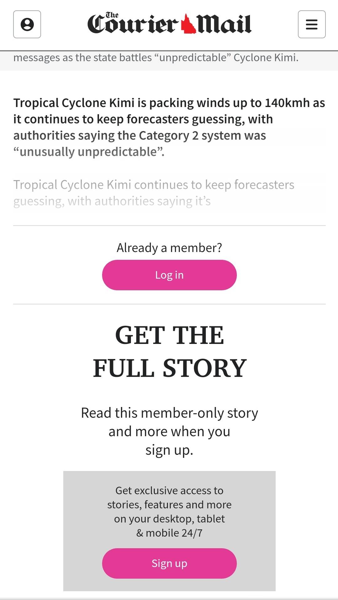 Important details about Tropical Cyclone Kimi (AU) that's locked behind a paywall. | Scrolller