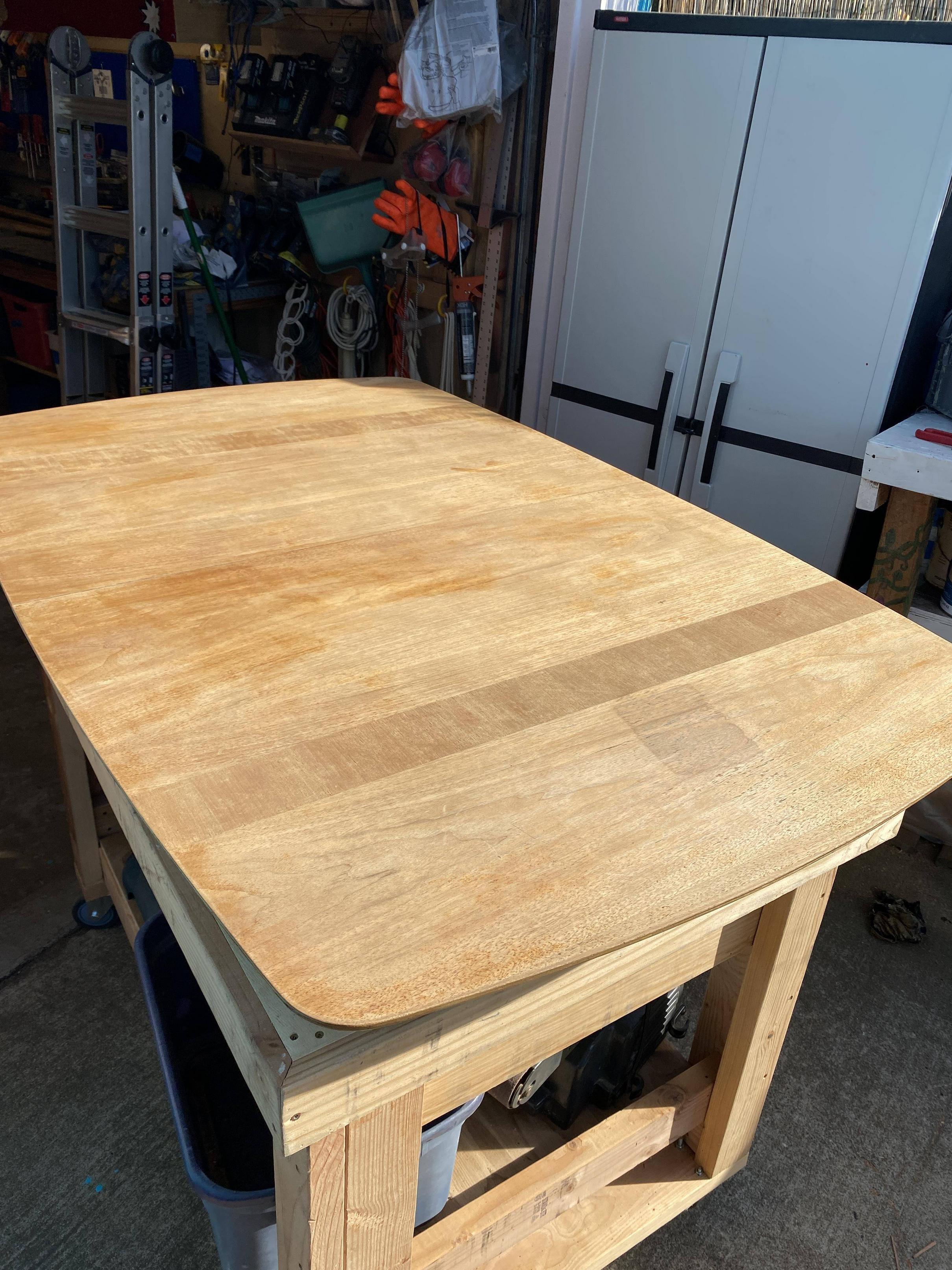 In process of refinishing this table- can you check my thinking and give some advice on a finish ...