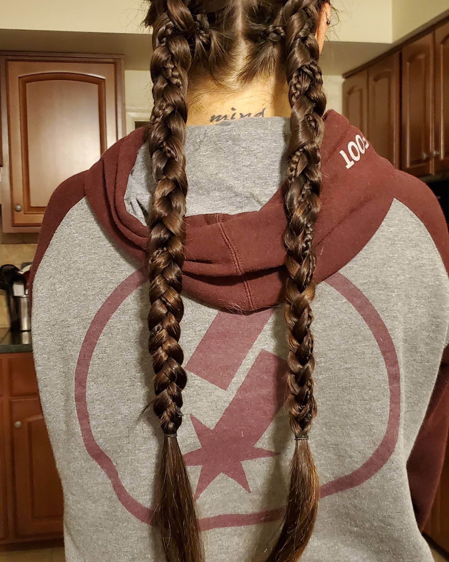 Inception braids. Combination of French Dutch braid and microbraids on the bottom. | Scrolller