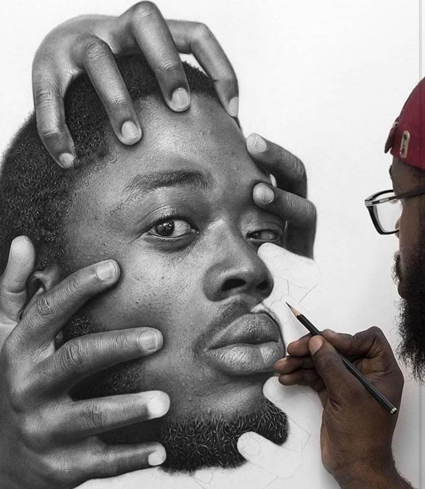 Incredible hyper realism drawing by Arinze Stanley | Scrolller