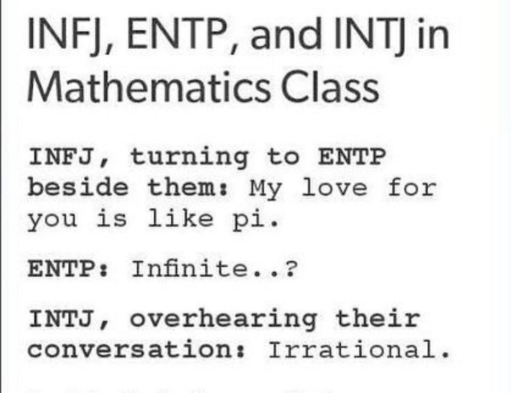 INFJ ENTP INTJ in Mathematics Class | Scrolller