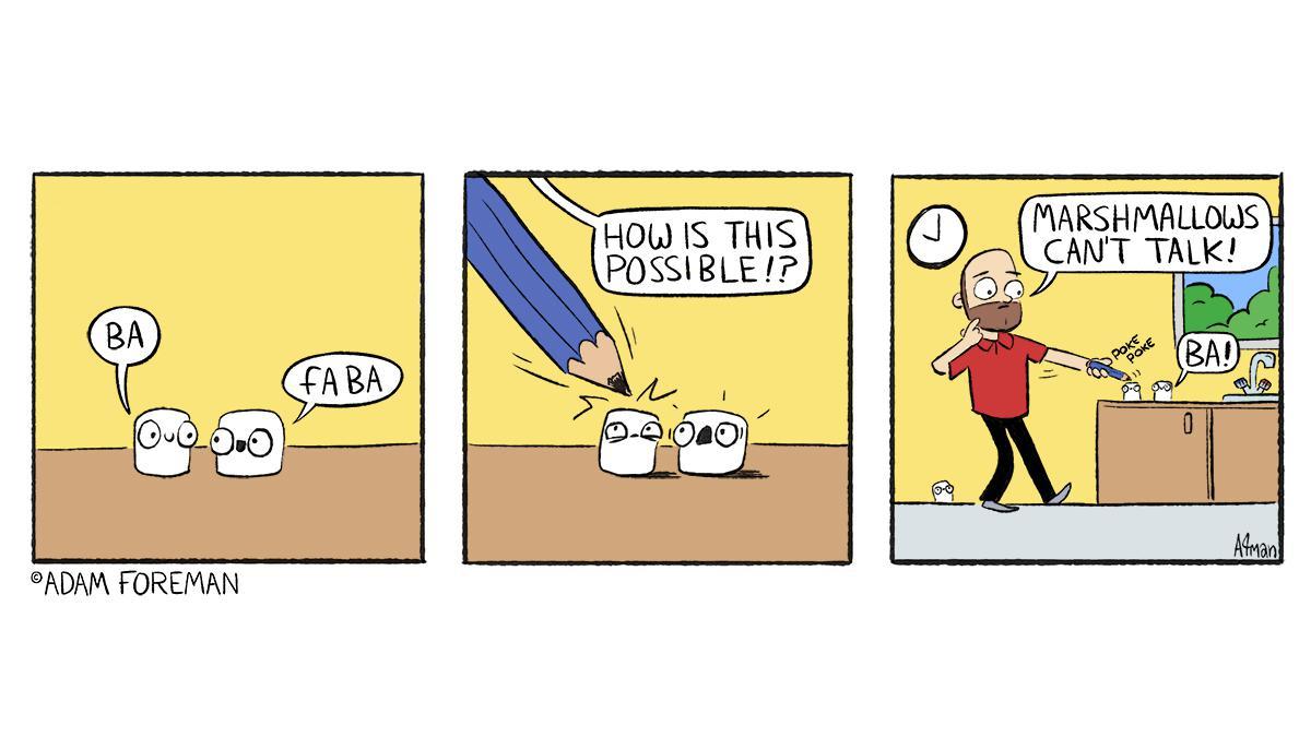 Inspired by daily newspaper comic strips. Here is the first of many! | Scrolller