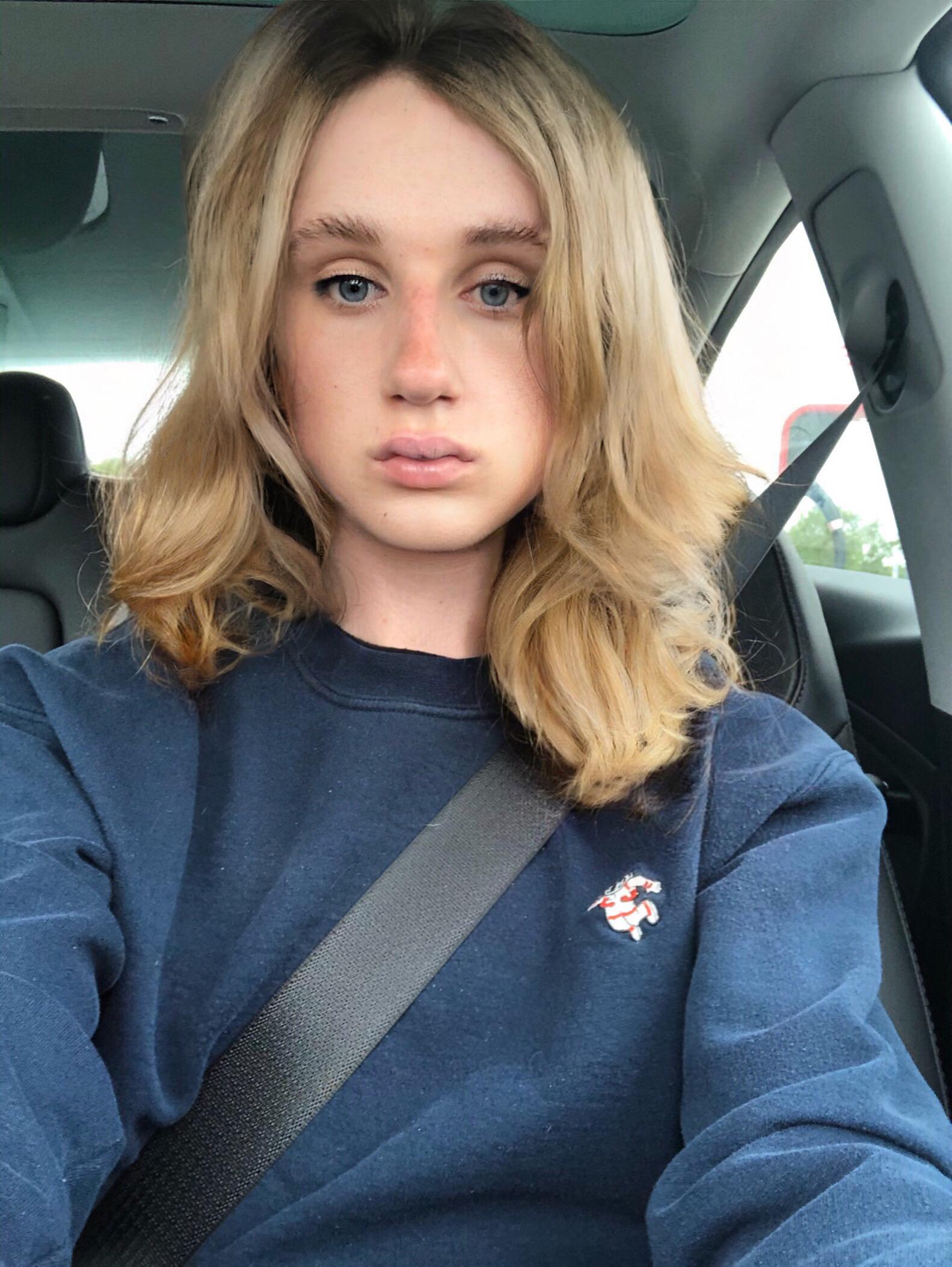 Intersex (male) bored in car | Scrolller