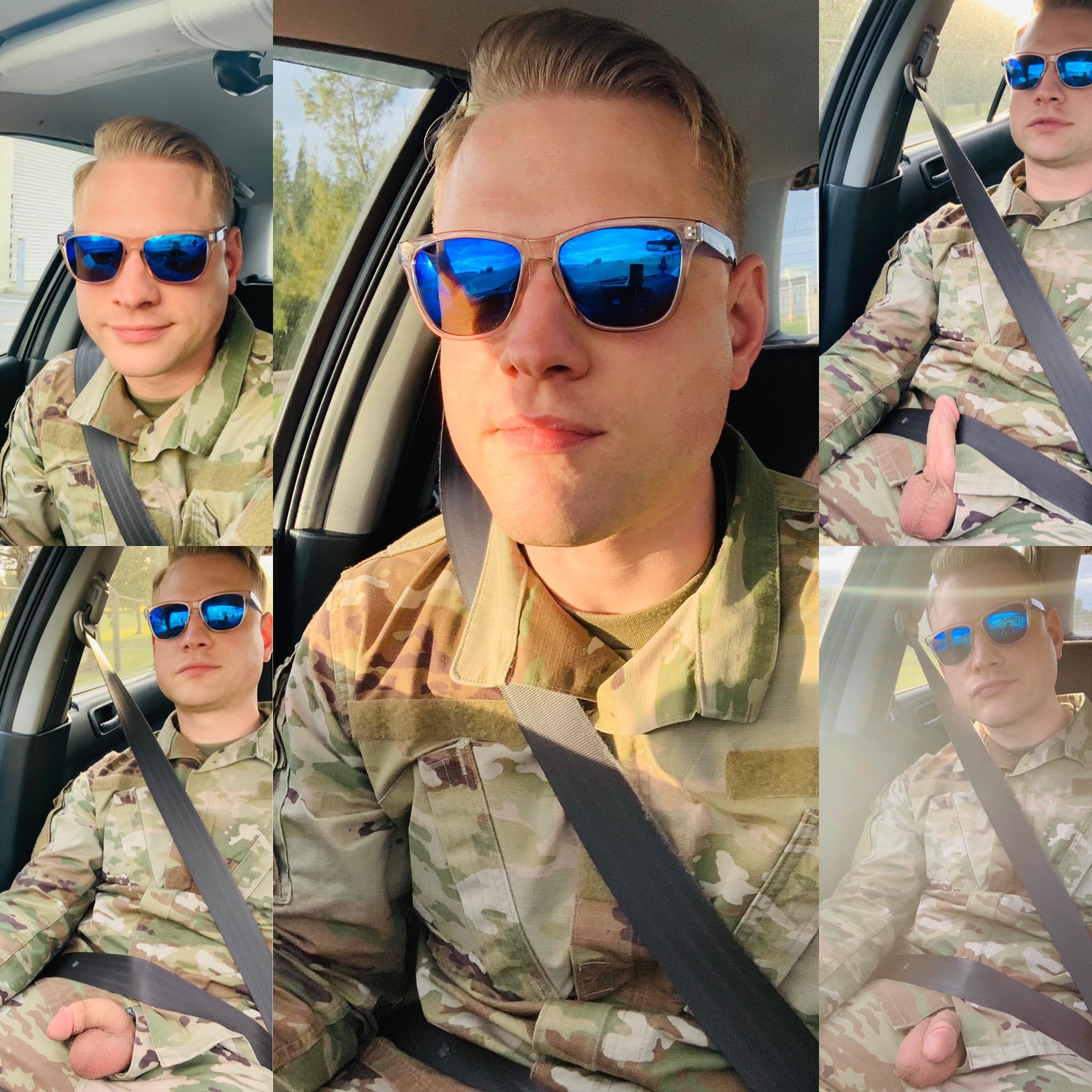 Military cock showing off🍆👀in traffic | Scrolller