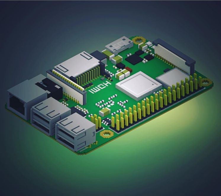 Isometric Raspberry Pi | Scrolller