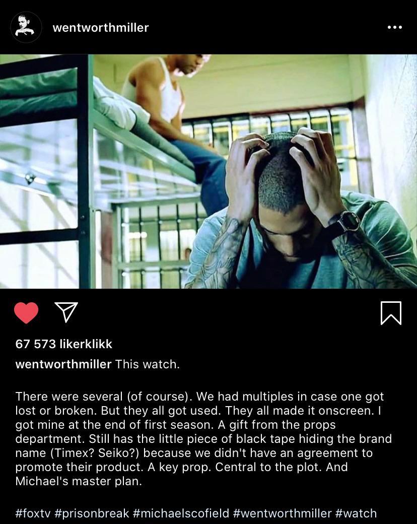 It actually makes me so happy to see Wentworth post about Prison Break on Instagram.🤩 | Scrolller