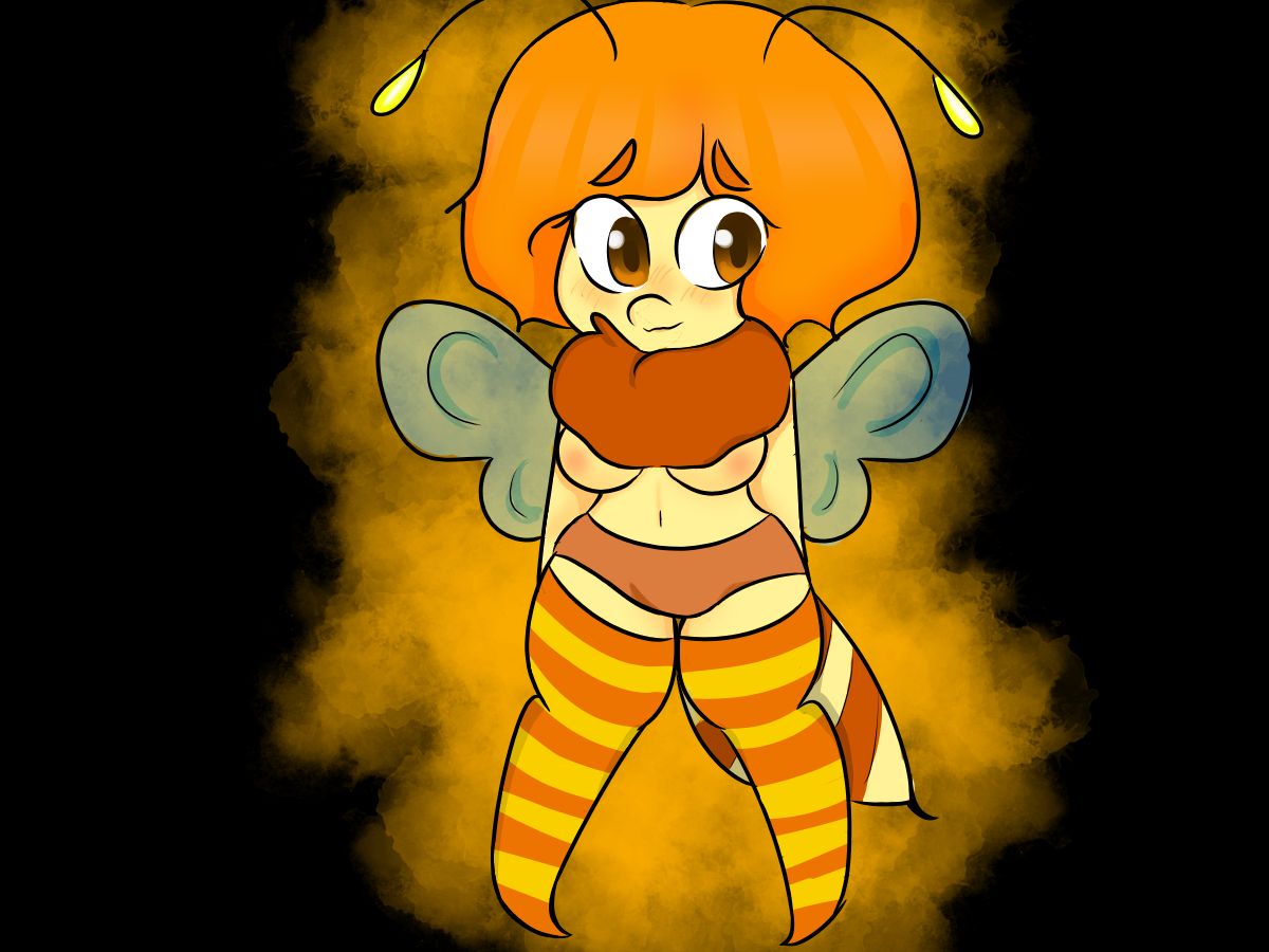 It is my second drawing of a bee, I hope you like it